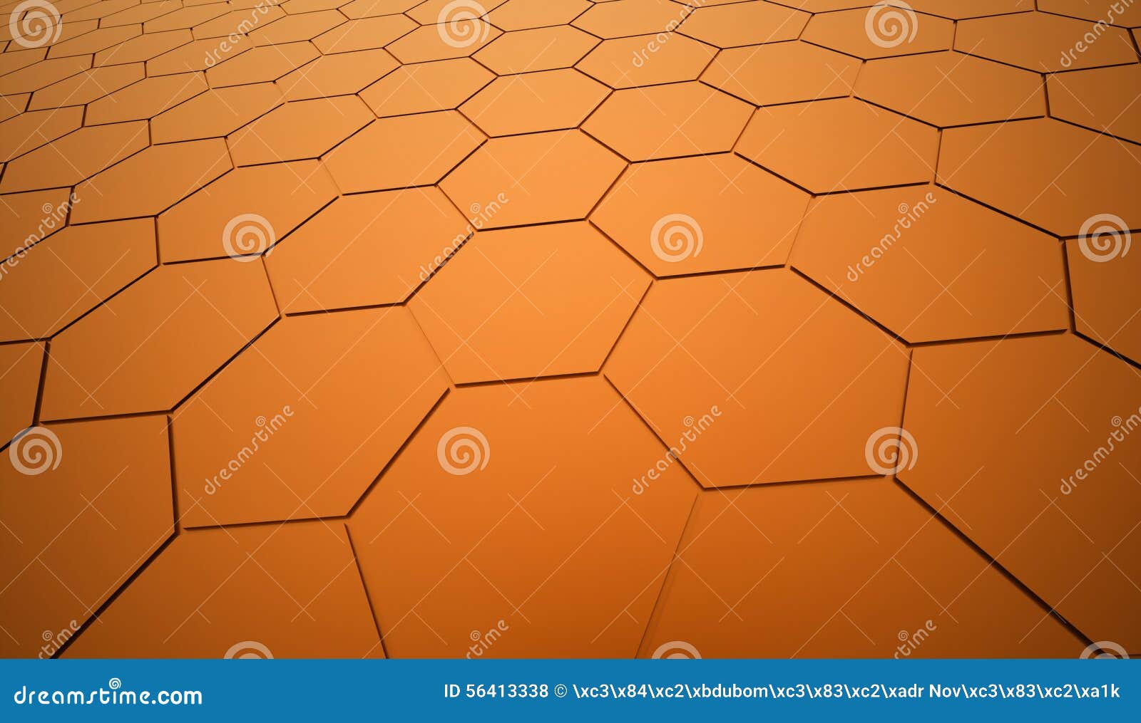 Orange Hexagonal Background Stock Illustration - Illustration of ...