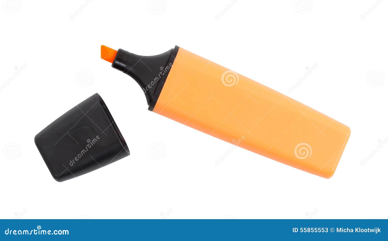 Orange Highlighter Isolated Stock Image - Image of design, education ...