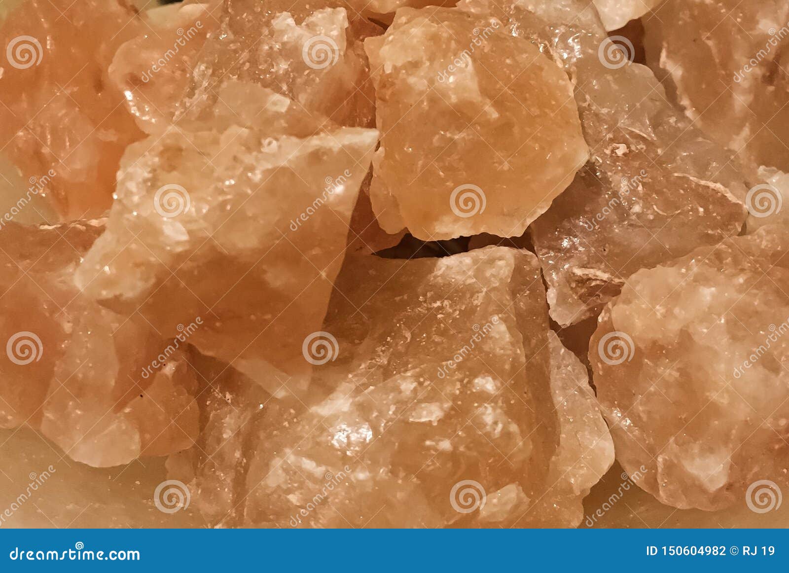 Orange Himalayan Salt Pieces Closeup Stock Photo - Image of color ...