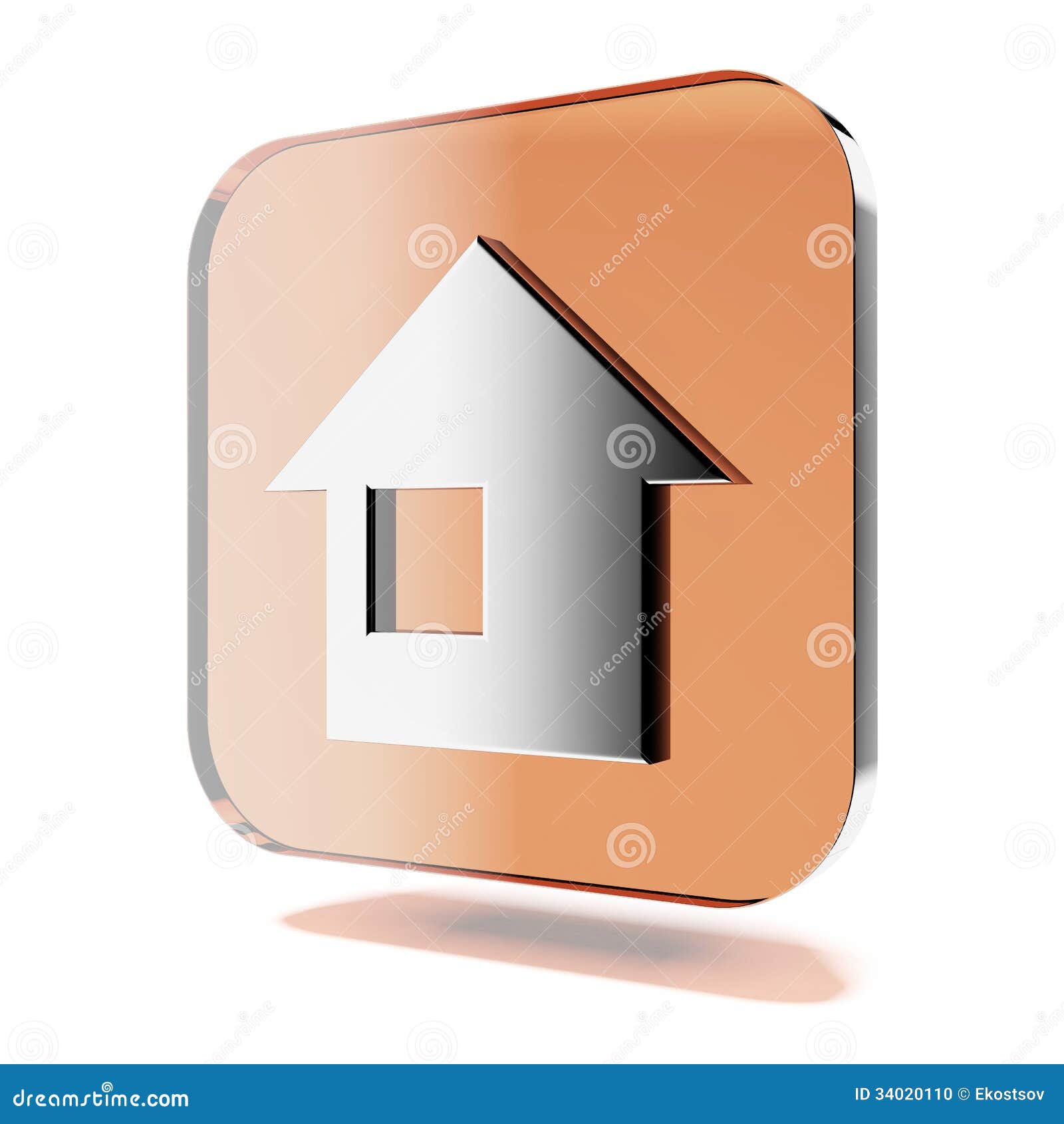 Orange home icon stock illustration. Illustration of background - 34020110