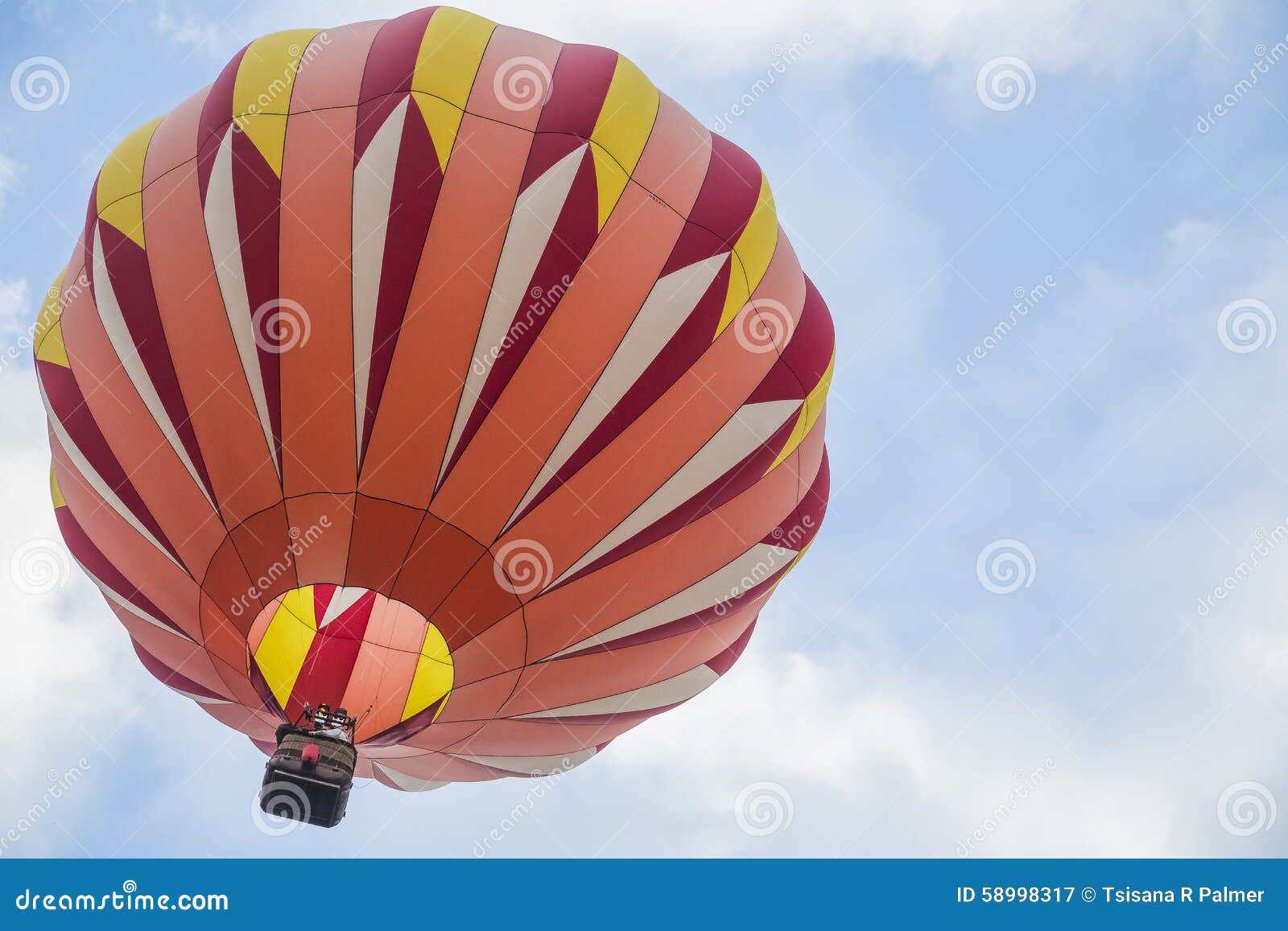 Orange Hot Air Balloon in the Sky Stock Image - Image of boise ...