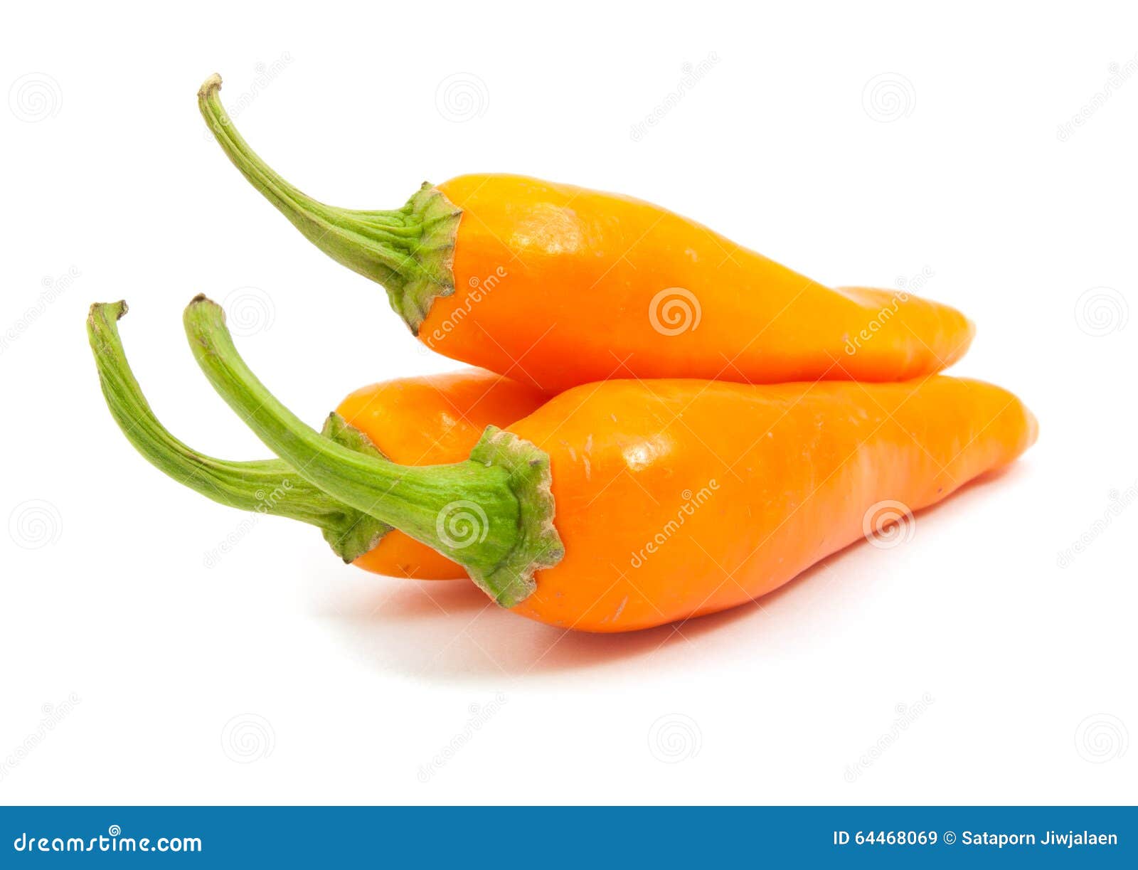Orange Hot Chili Pepper Isolated Stock Image - Image of seasoning ...