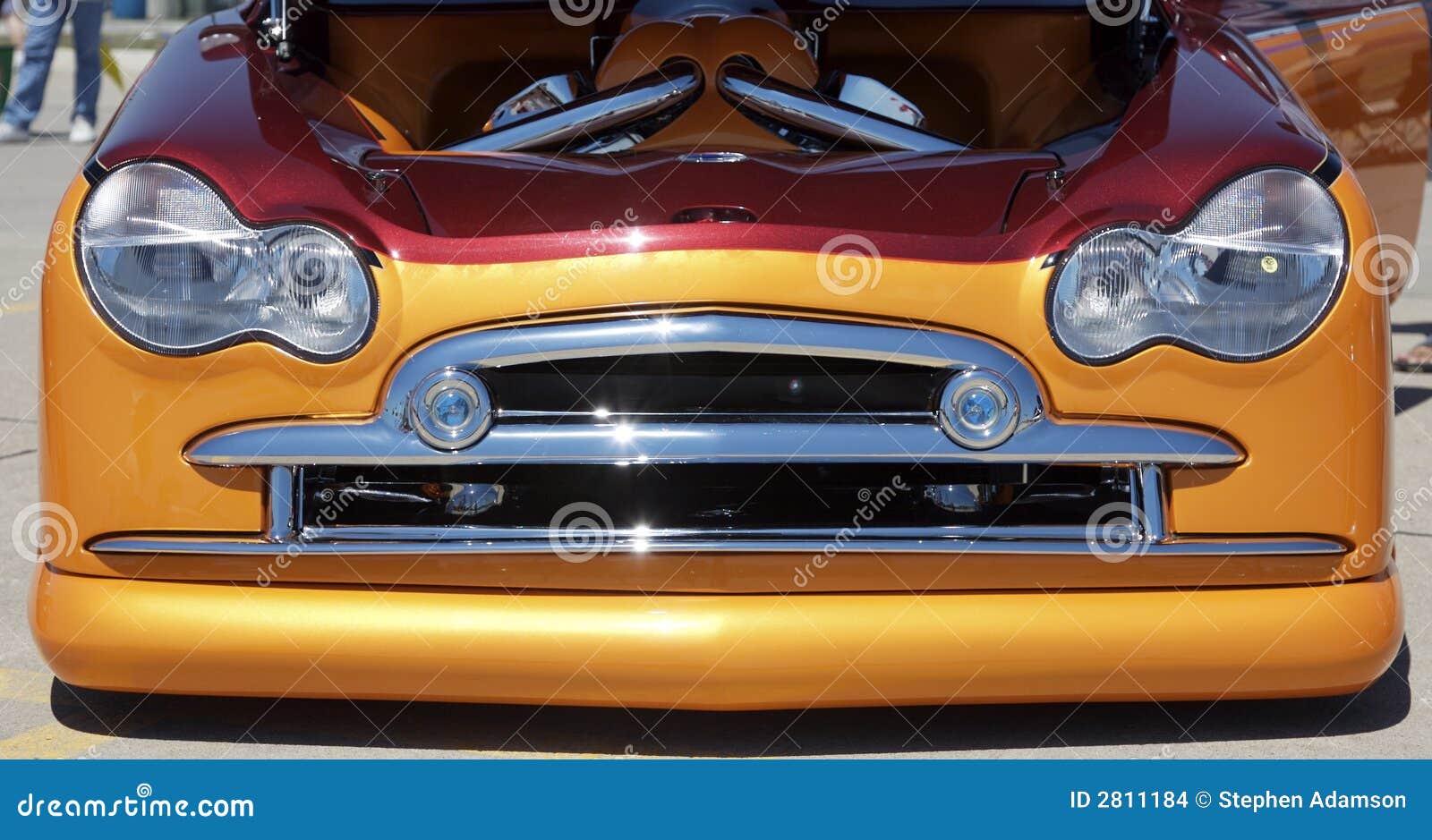 Orange Hot Rod Grill stock photo. Image of beauty, auto - 2811184