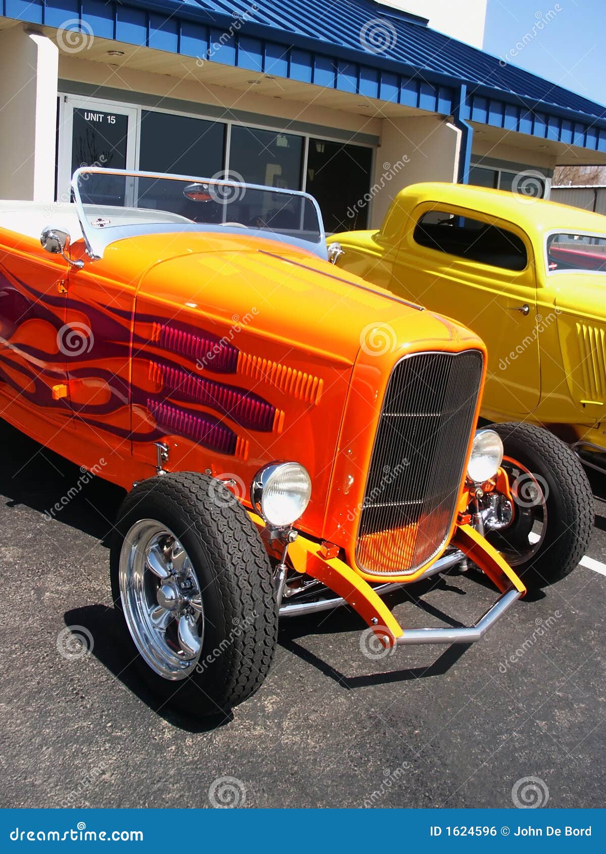 Orange Hotrod Car stock photo. Image of america, vintage - 1624596