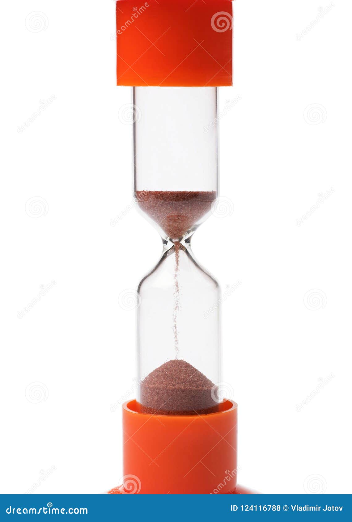 Orange Hourglass Isolated on White Background. Stock Photo - Image of ...