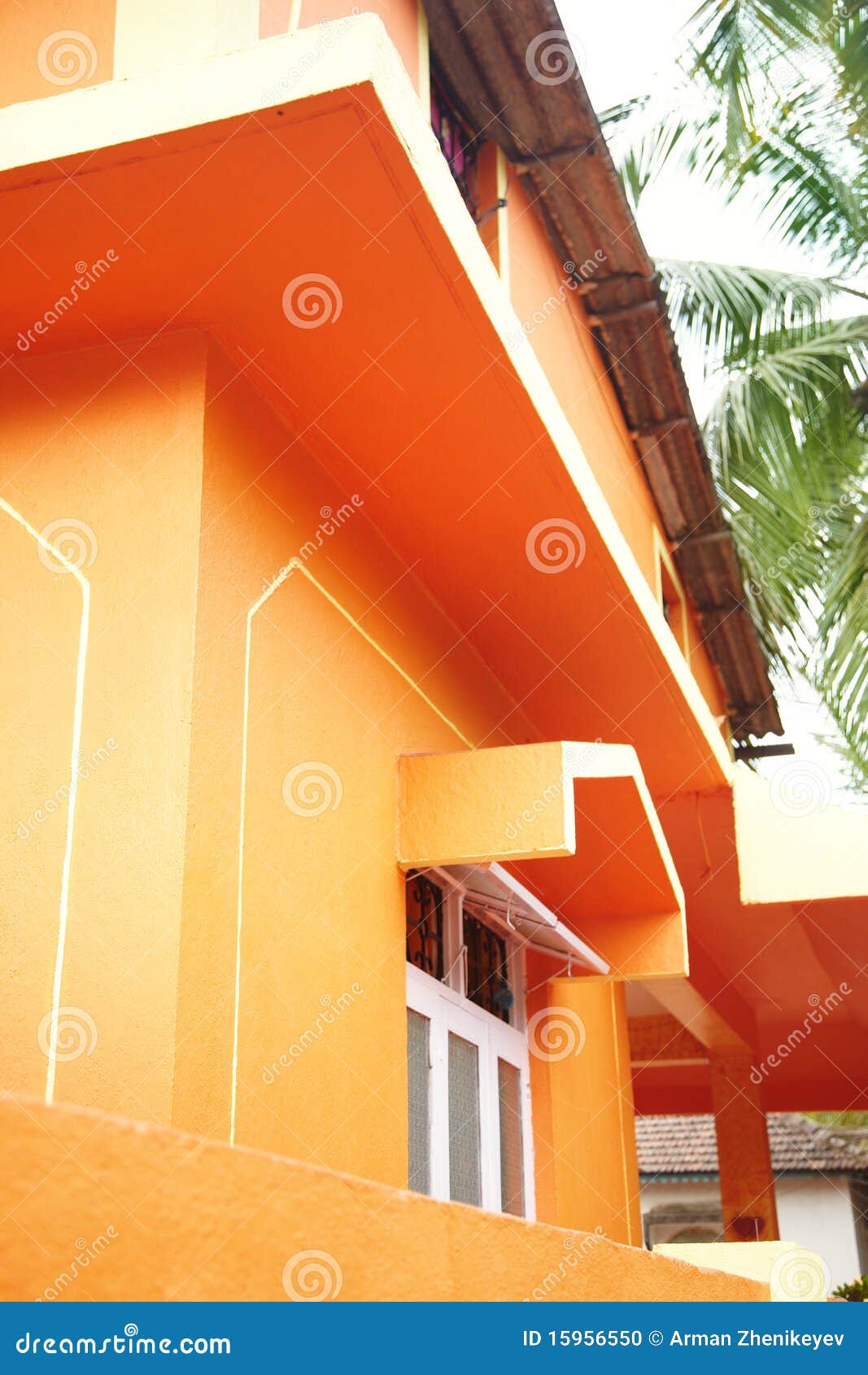 Orange house stock photo. Image of window, outside, house - 15956550