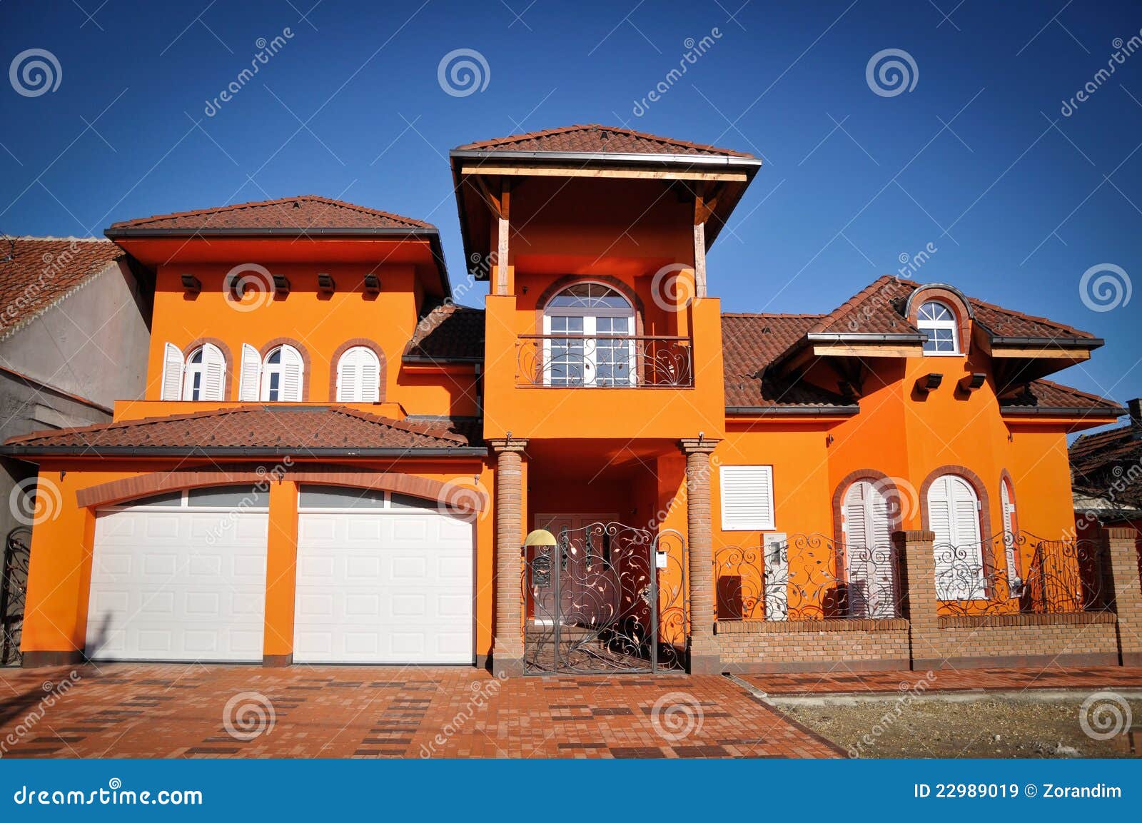 Orange house stock image. Image of outdoor, villa, italy - 22989019