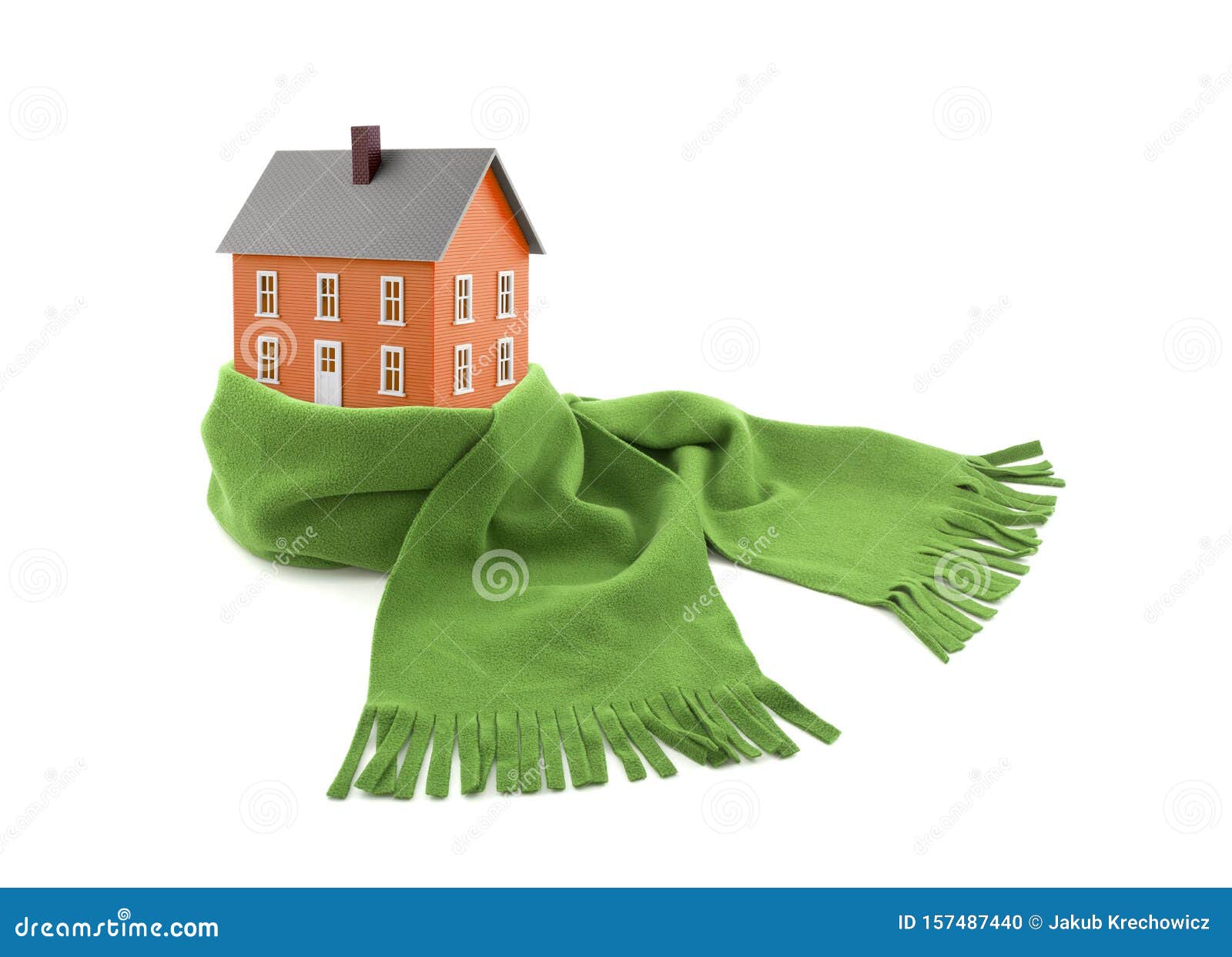 Orange House Wrapped in a Scarf Stock Photo - Image of conservation ... Orange House Wrapped in a Scarf Stock Photo - Image of conservation ...