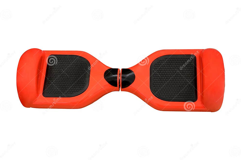Orange Hoverboard on White Background Stock Photo - Image of gyro ...