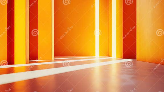 Bright Orange Design with Light Effects Stock Illustration ...