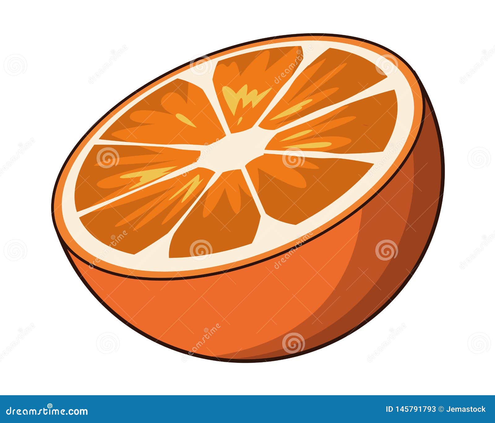 Orange icon cartoon stock vector. Illustration of cartoon - 145791793