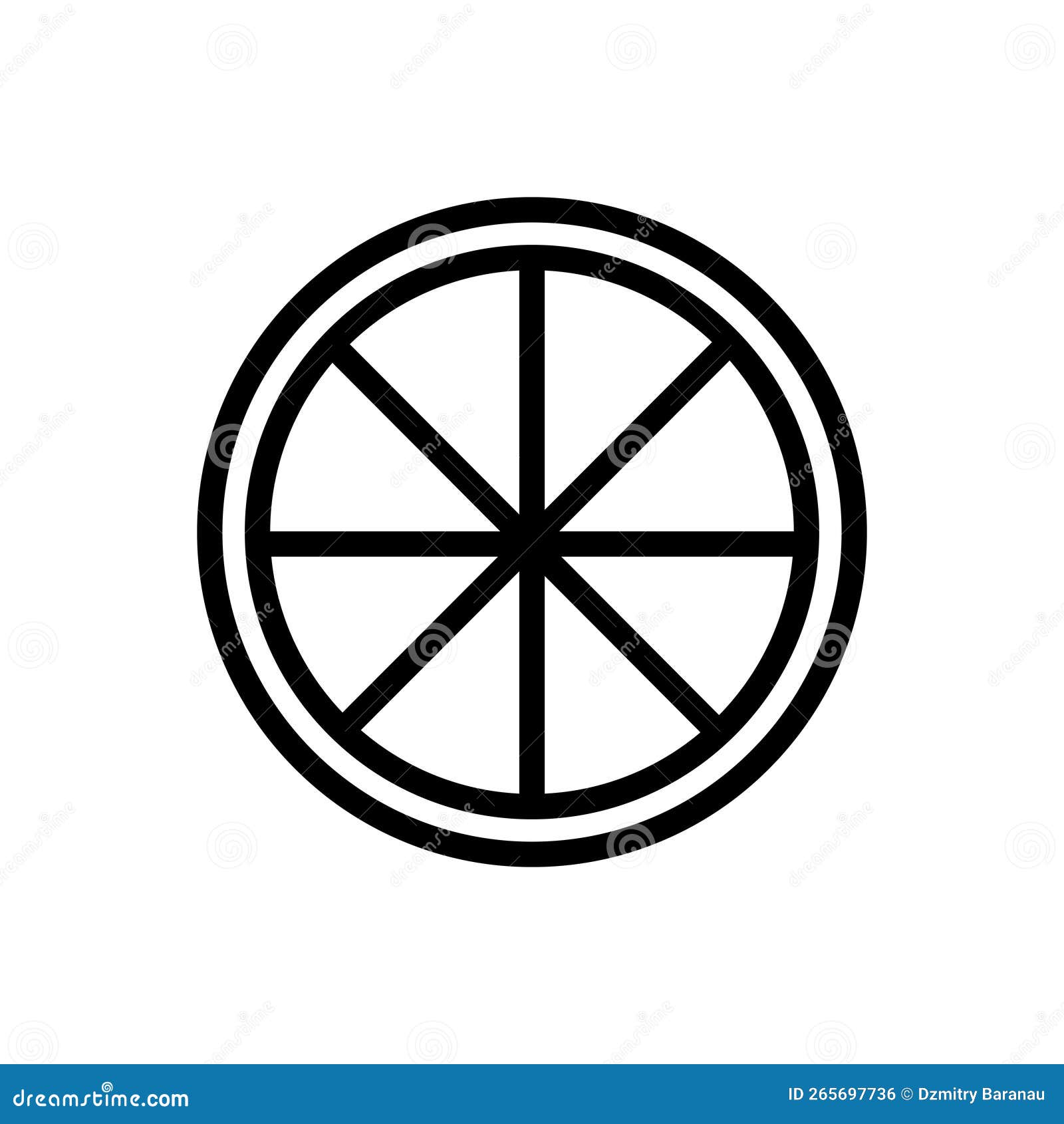 Orange Icon Line Isolated on White Background. Black Flat Thin Icon on ...