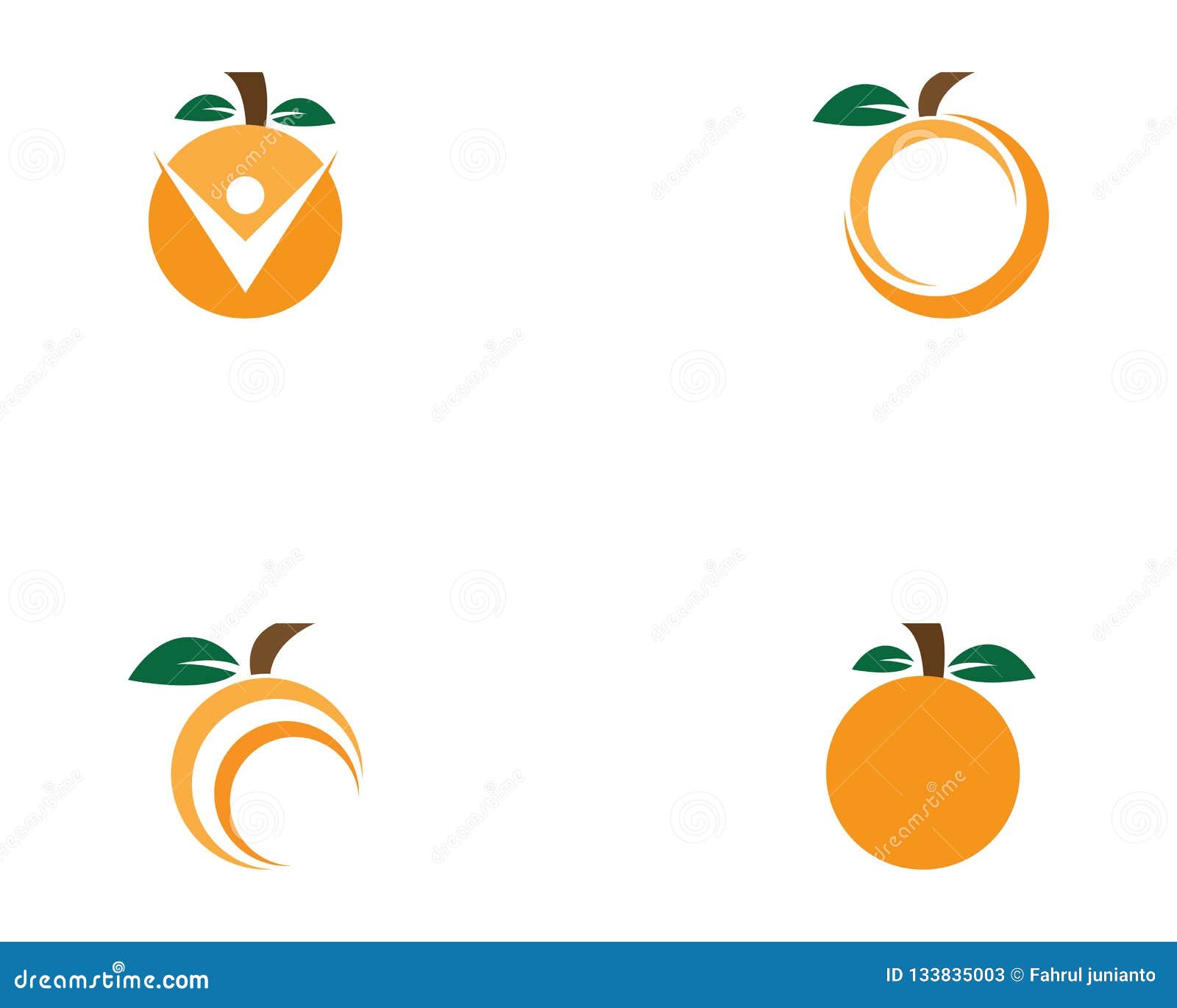 Orange icon logo template stock vector. Illustration of logo - 133835003