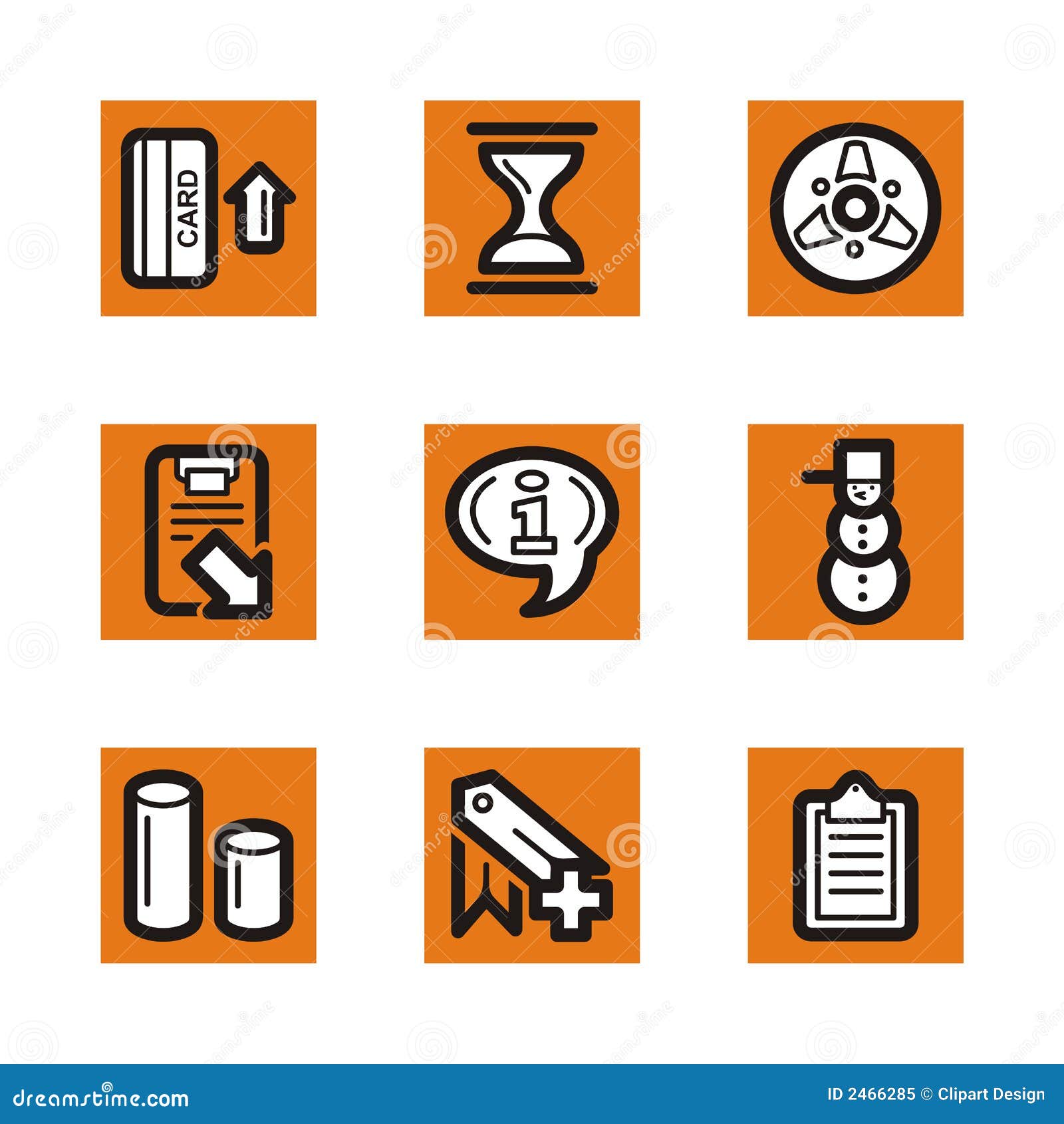 Orange icon series stock illustration. Illustration of elements - 2466285