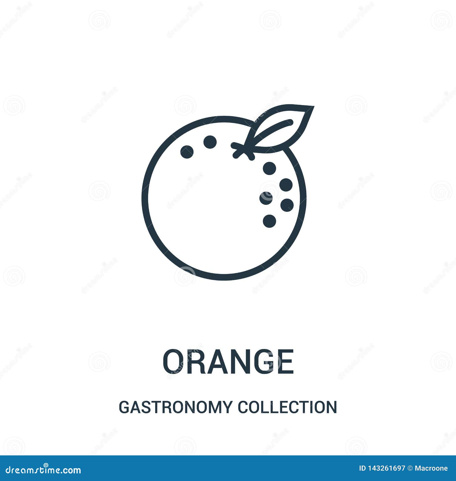 Orange Icon Vector from Gastronomy Collection Collection. Thin Line ...