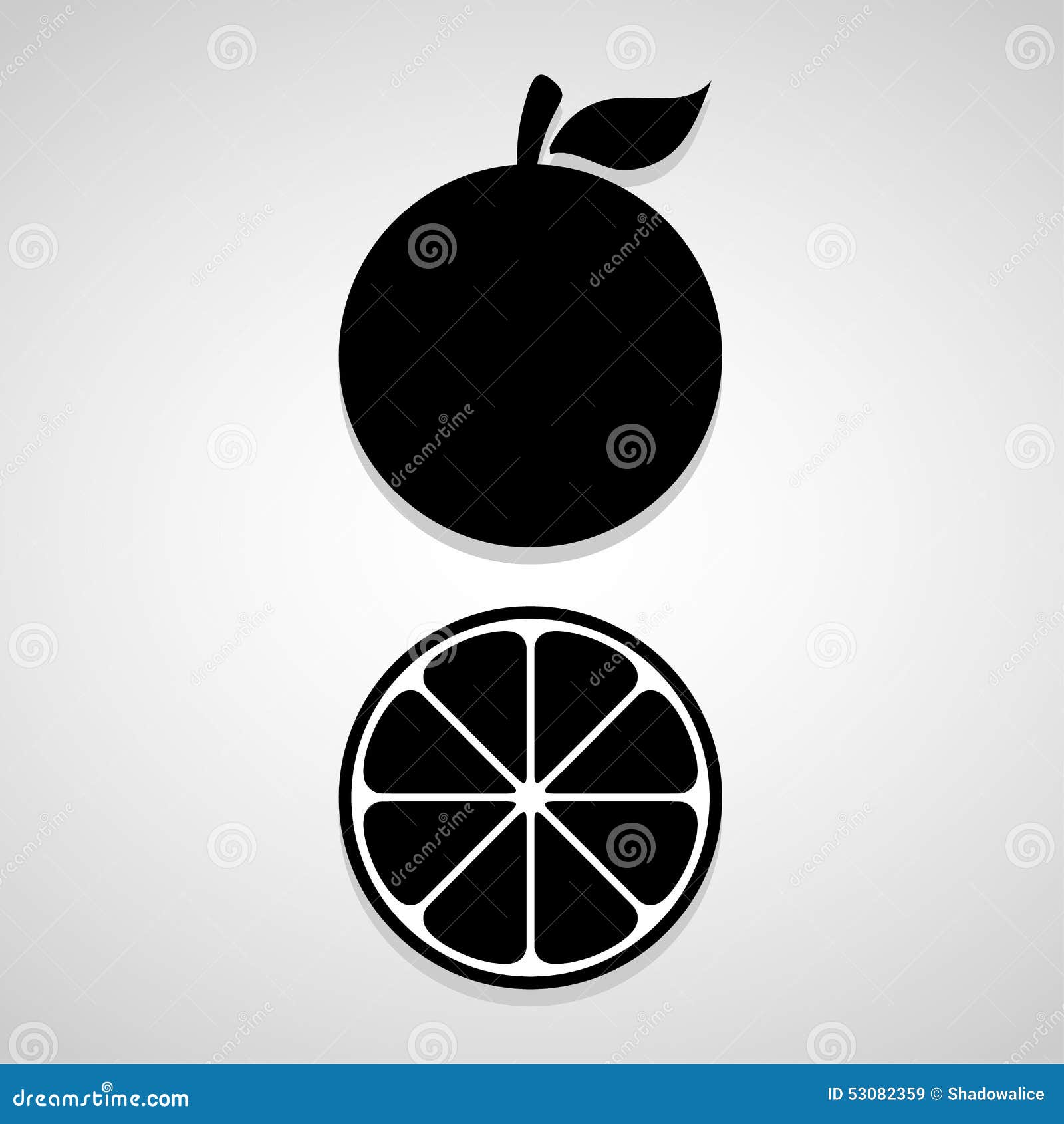 Orange Icons Set Great for Any Use. Vector EPS10 Stock Vector ...