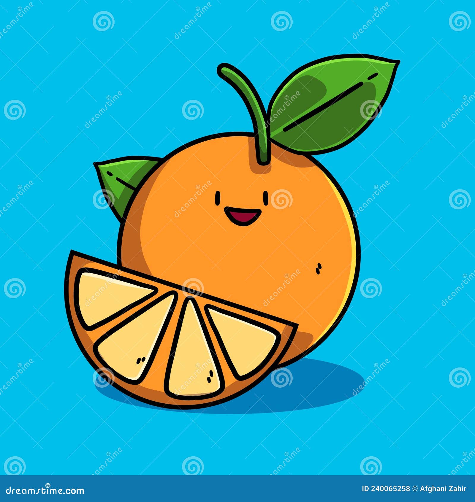 Orange Illustration Logo Icon with Smiley Face Stock Illustration ...