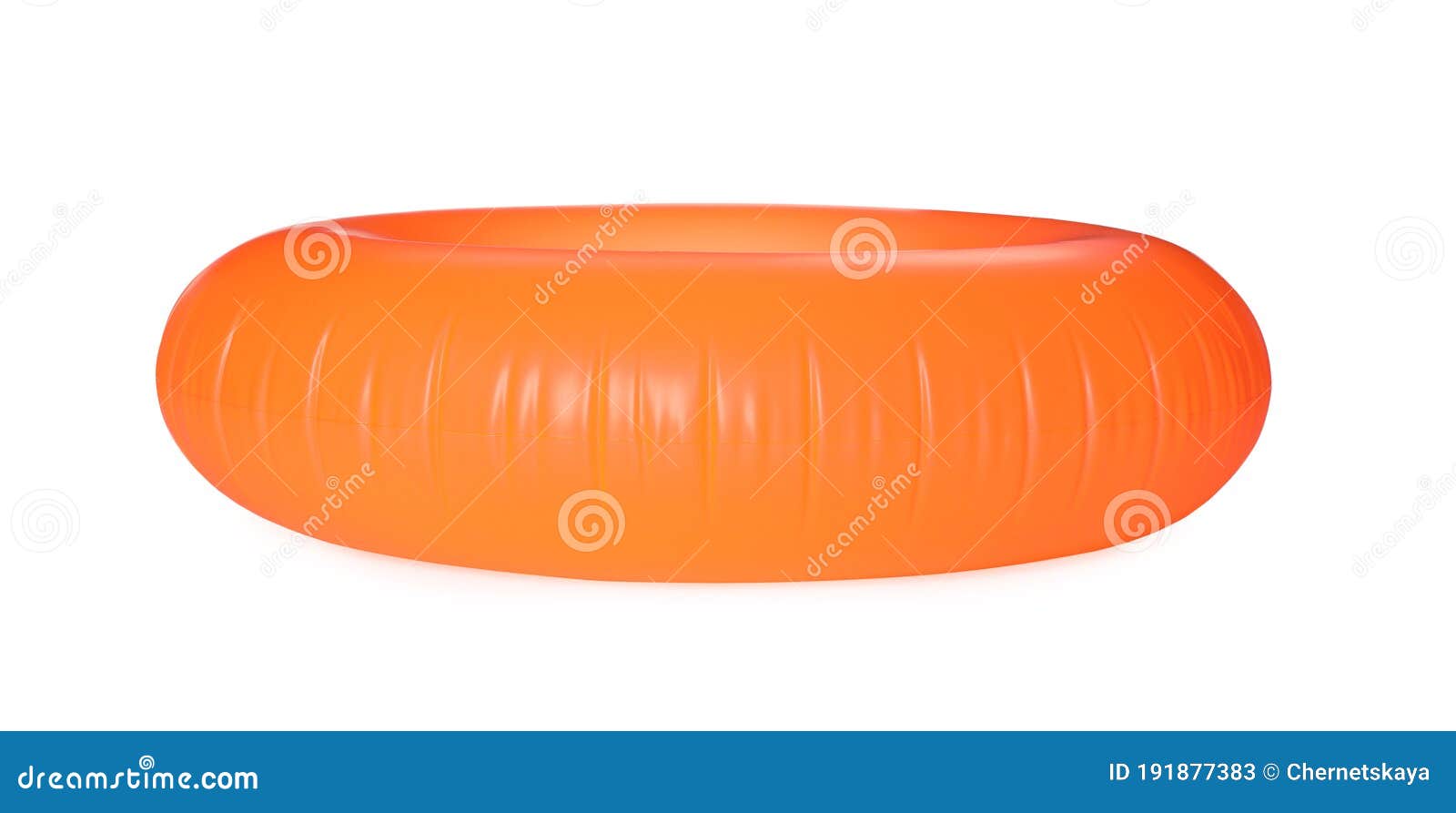 Orange Inflatable Ring Isolated. Beach Accessory Stock Image - Image of ...