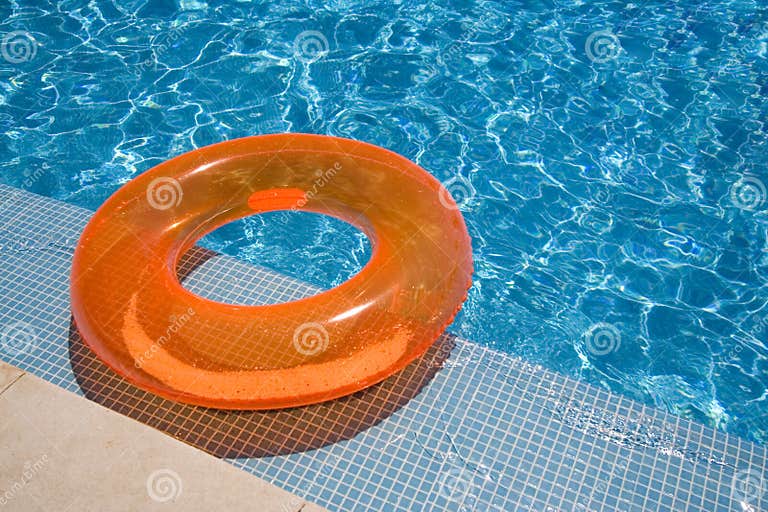 Orange Inflated Rubber Pool Stock Photo - Image of beach, motion: 2910396