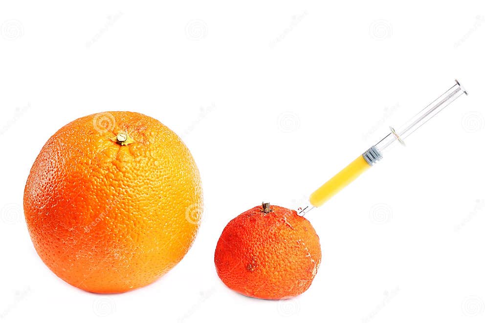 Orange injection stock photo. Image of syringe, fresh - 55745666