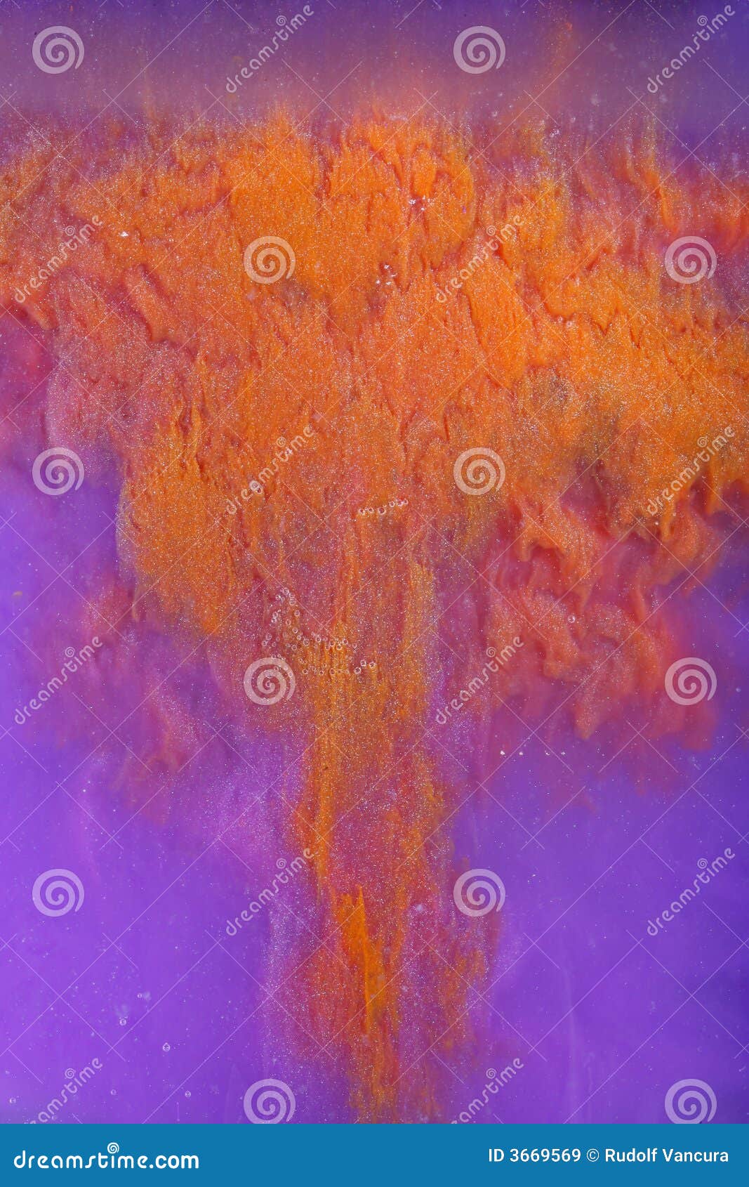 Orange ink in liquid stock image. Image of fluid, background - 3669569