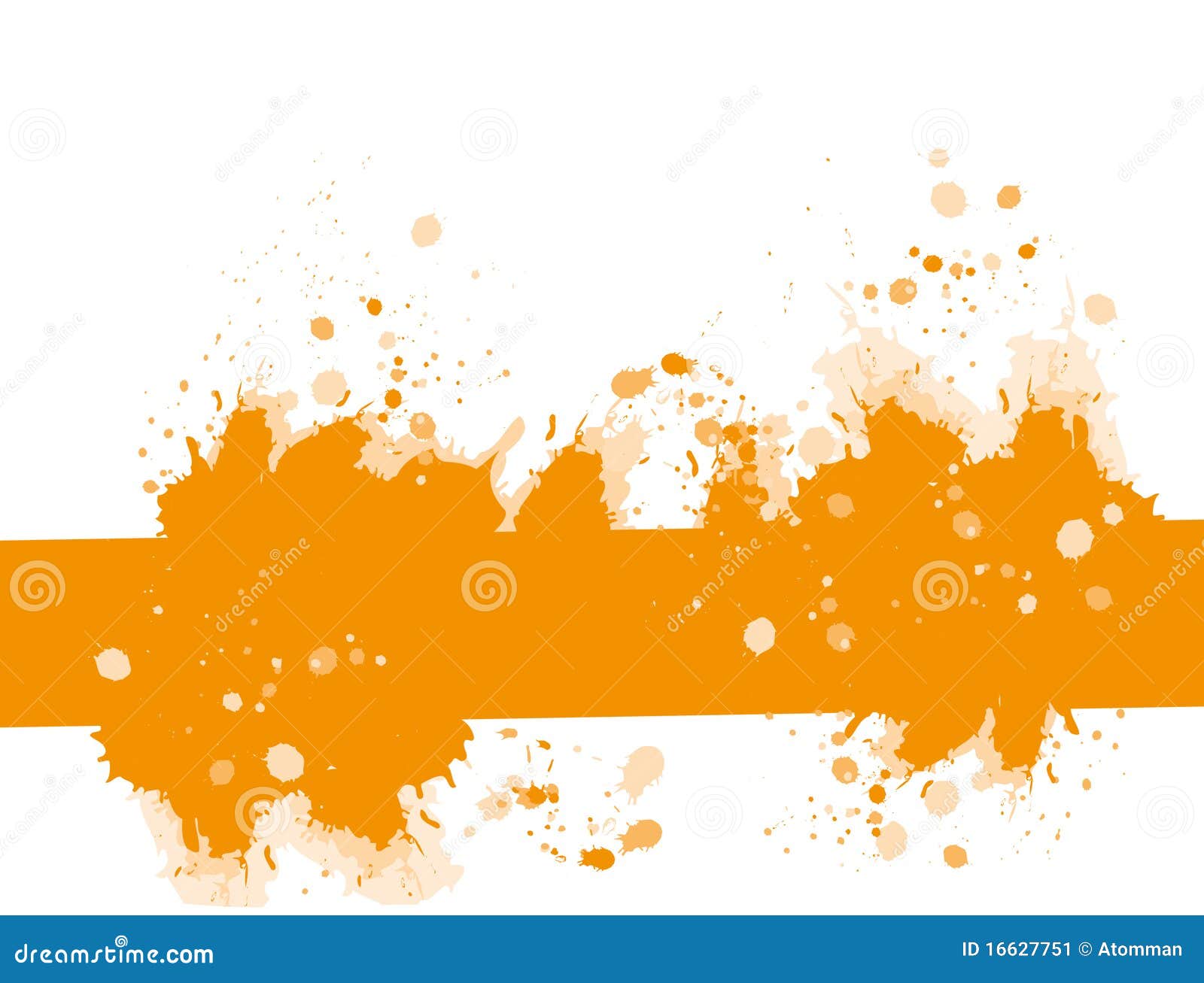 Orange ink splat banner stock illustration. Illustration of shape ...