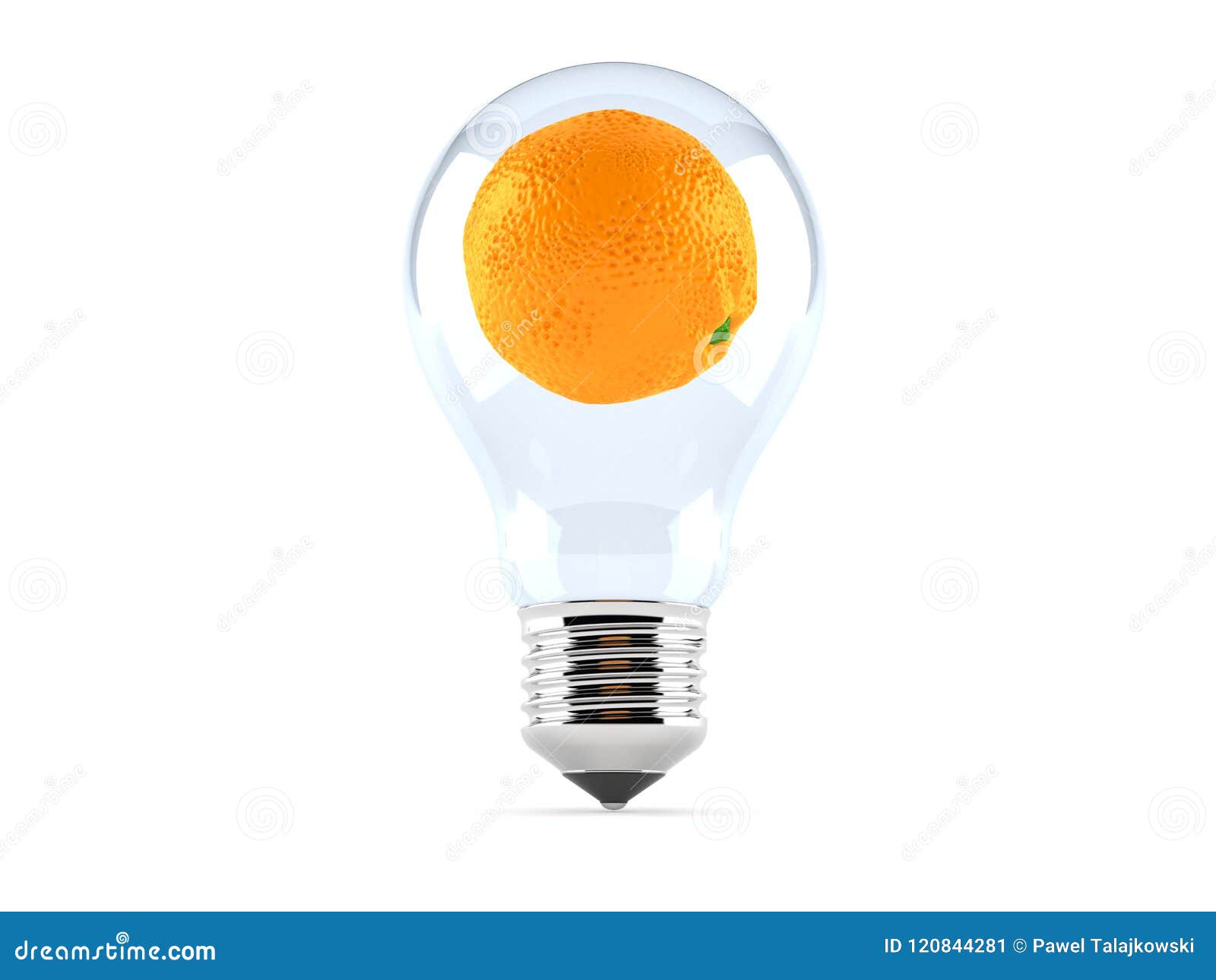 Orange inside light bulb stock illustration. Illustration of ripe ...
