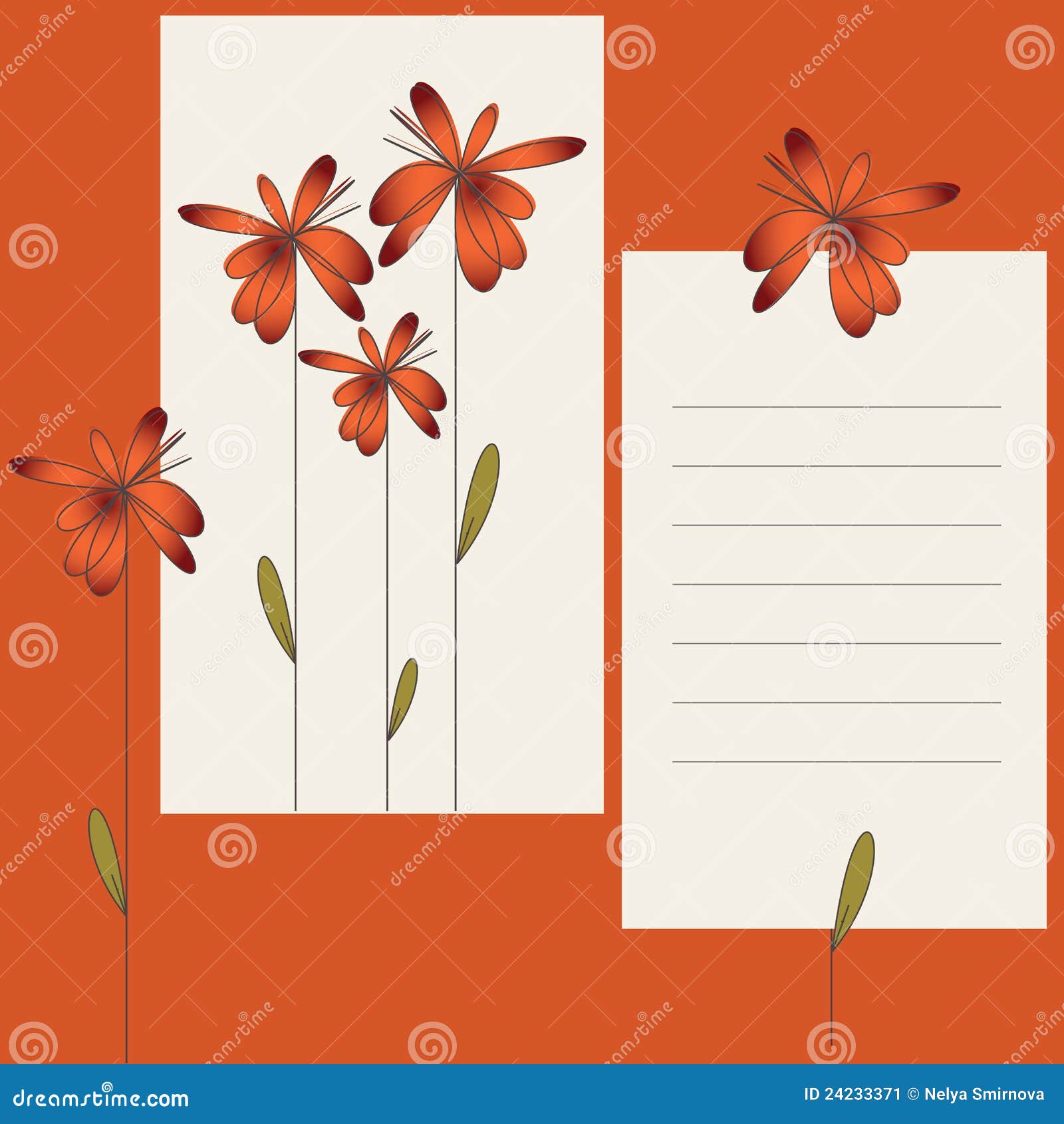 Orange invitation card stock vector. Illustration of announcement ...