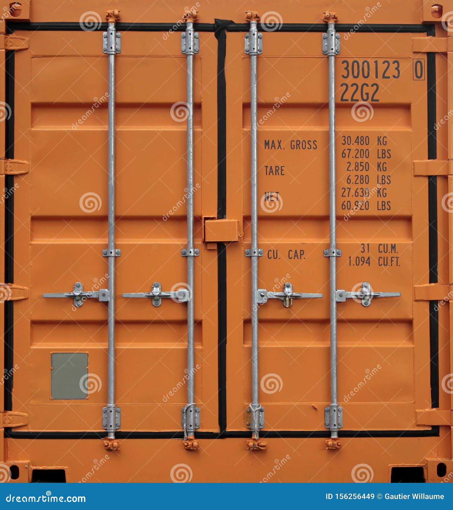 Orange Iron Freight Container Background Stock Image - Image of ...