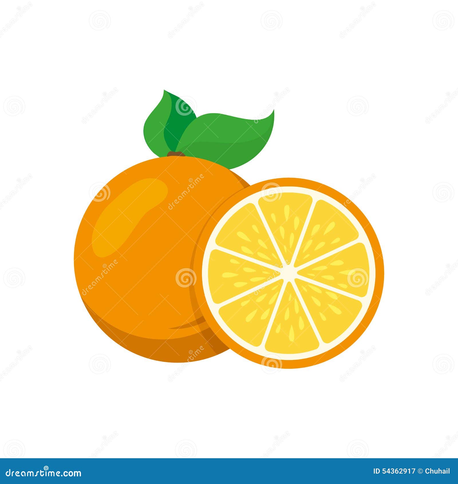 Orange stock vector. Illustration of isolated, modern - 54362917