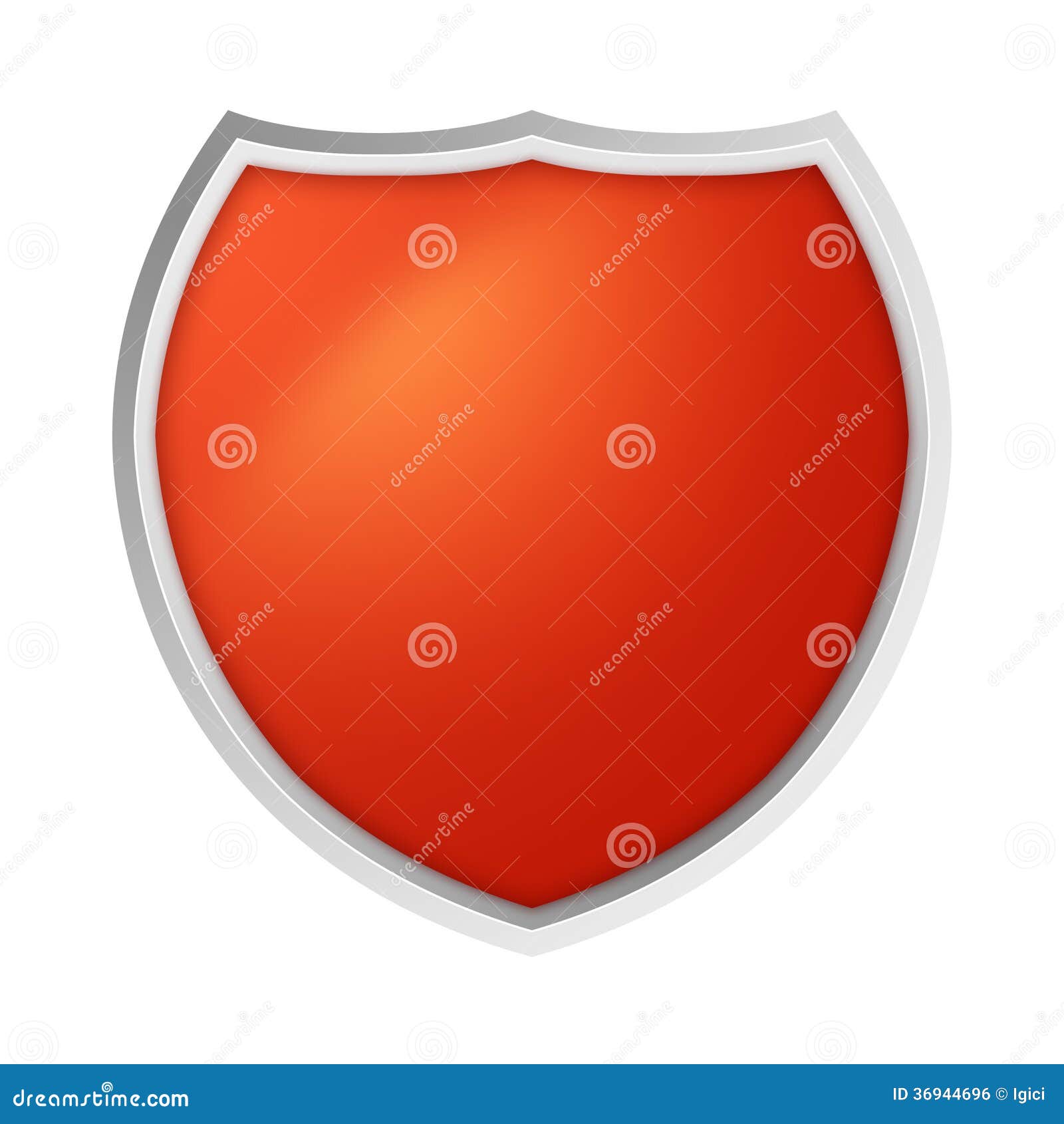 Orange Isolated Shield stock illustration. Illustration of dimension ...