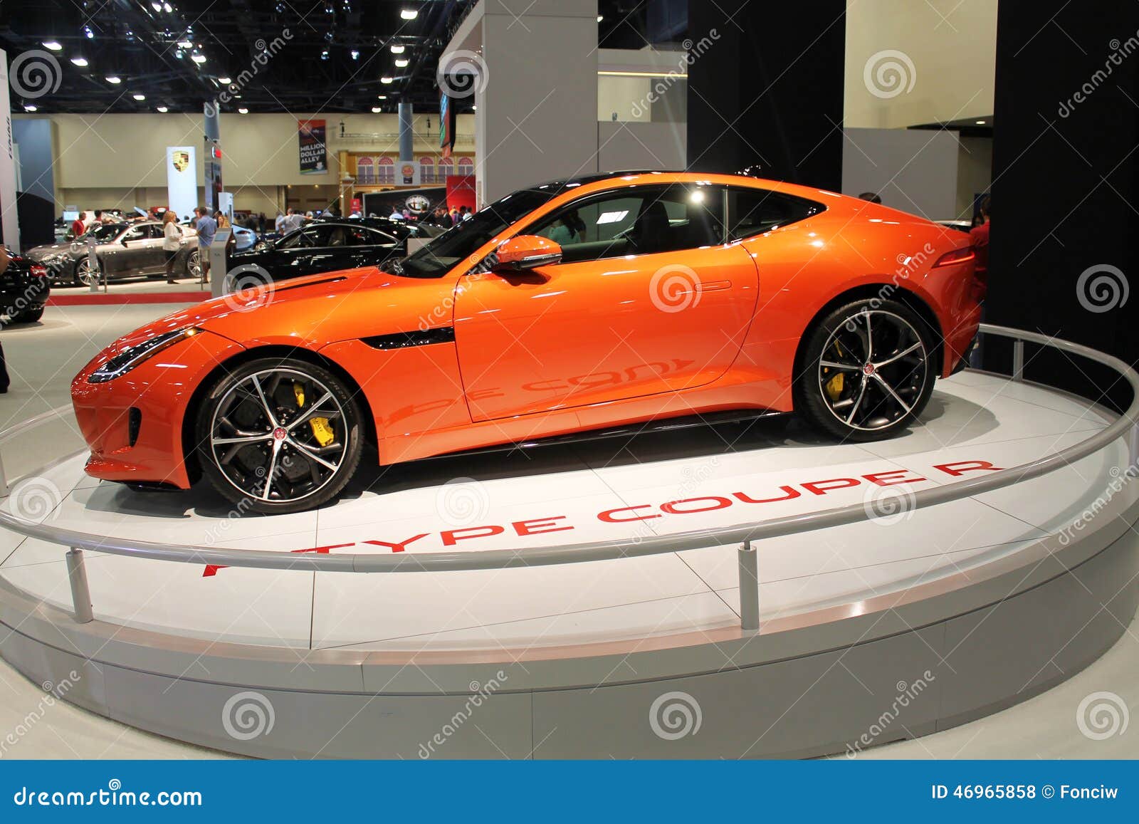 Orange Jaguar 2015 editorial stock photo. Image of back - 46965858