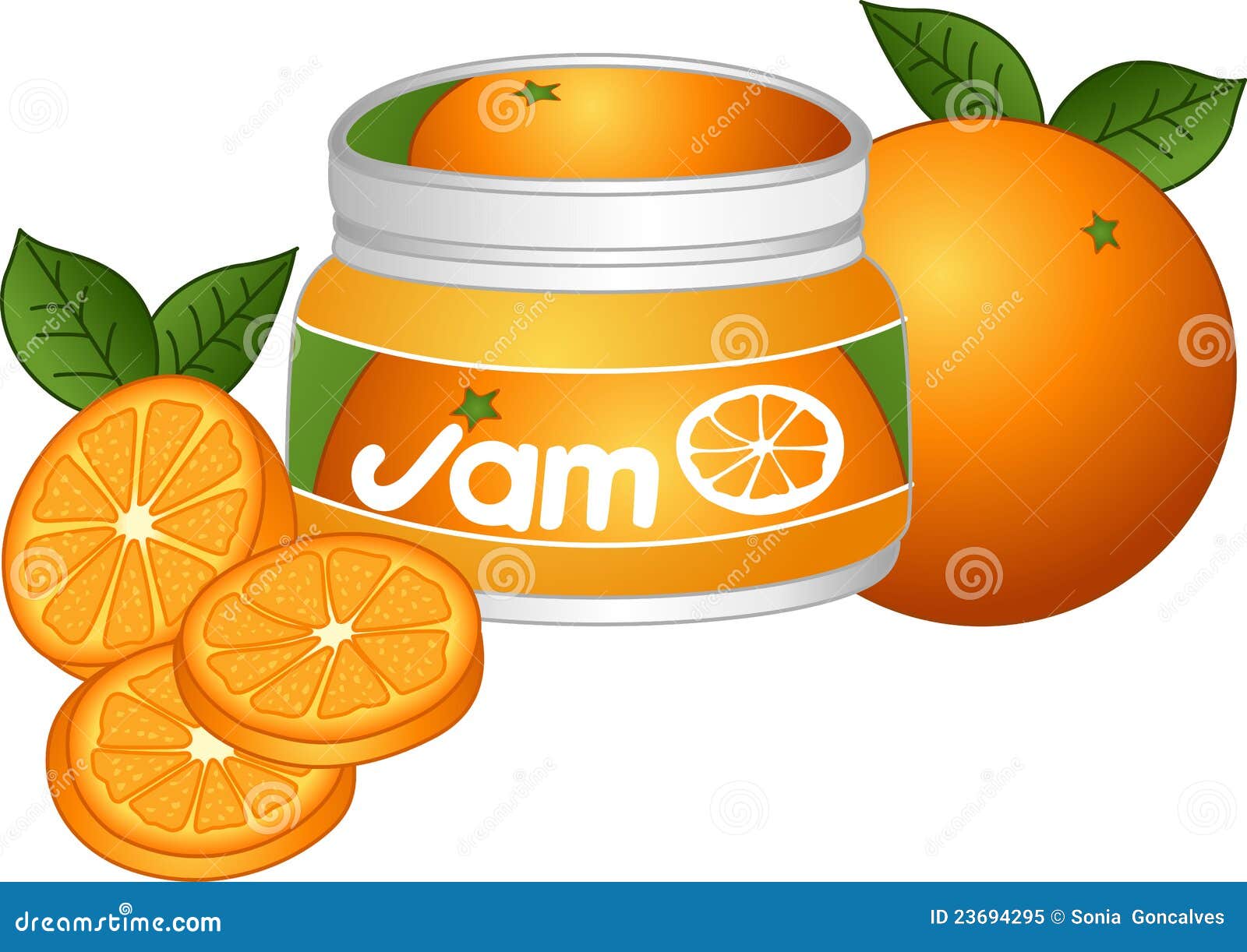 Orange Jam stock illustration. Illustration of vector - 23694295