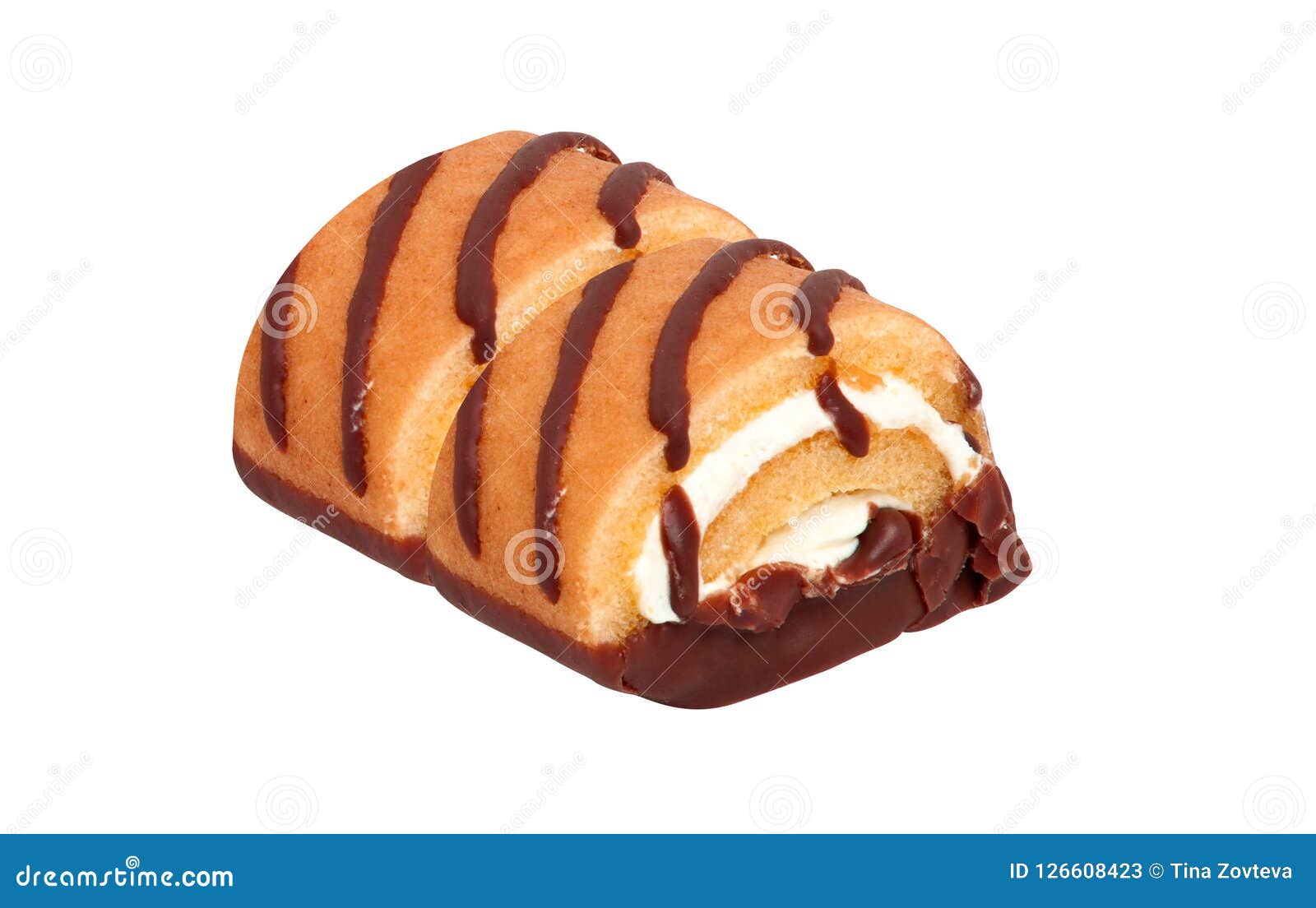Orange Jam Roll Isolated on the White Stock Image - Image of orange ...