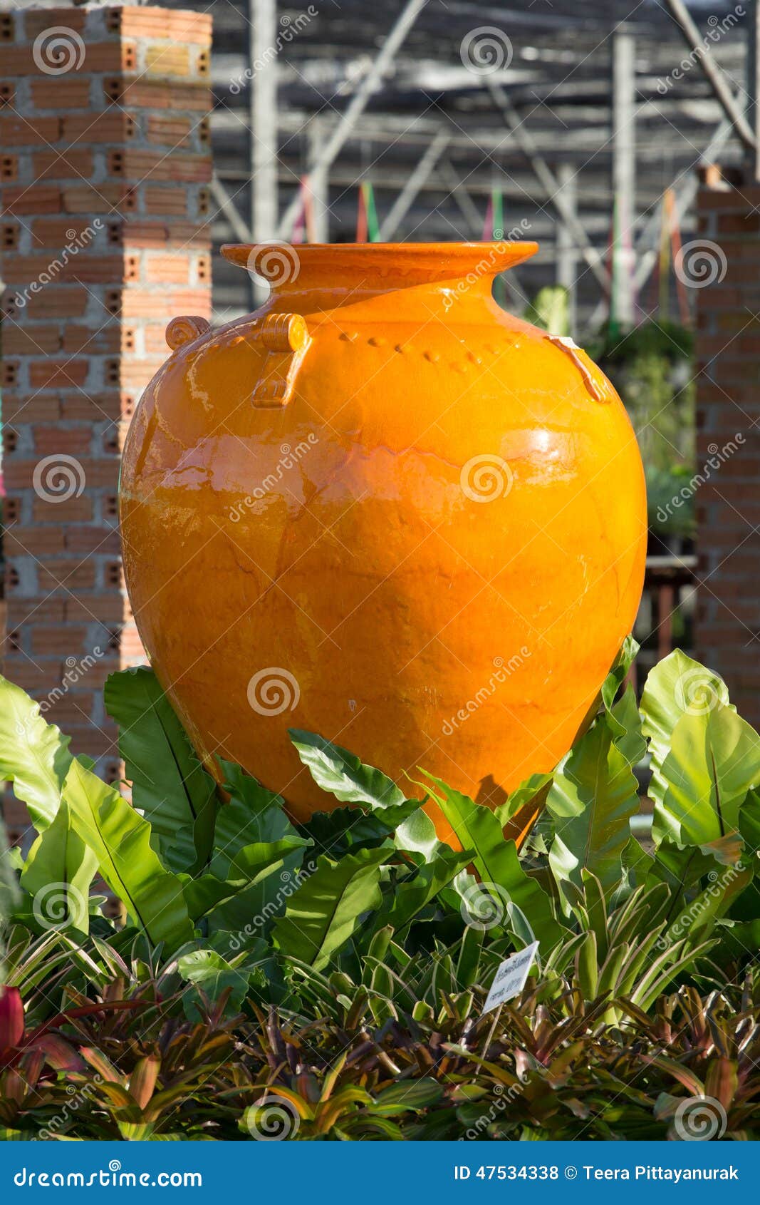 Orange jar stock photo. Image of nature, green, lake - 47534338