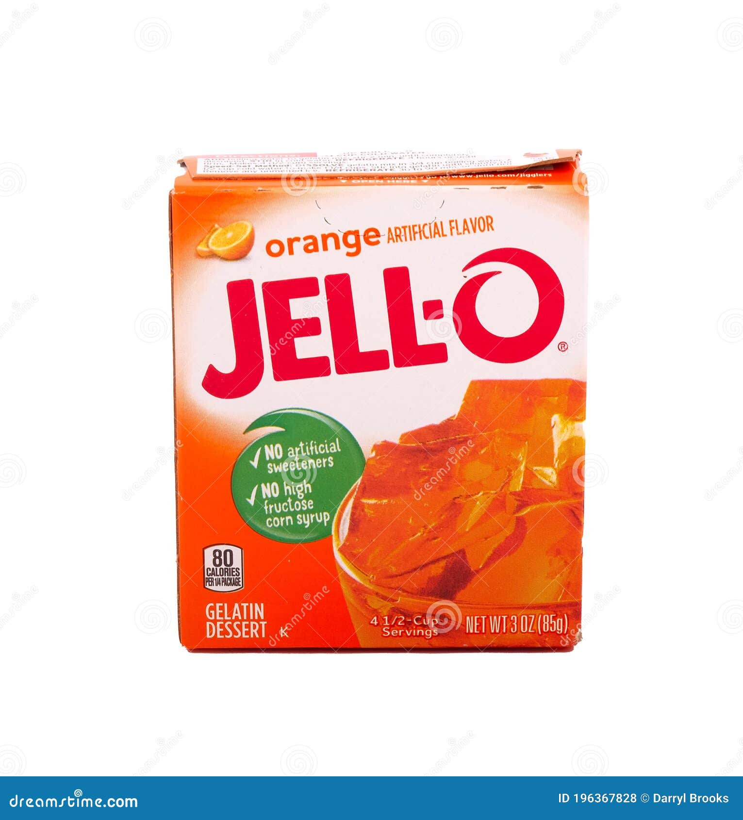 Orange Jello Box editorial stock photo. Image of illustrative - 196367828