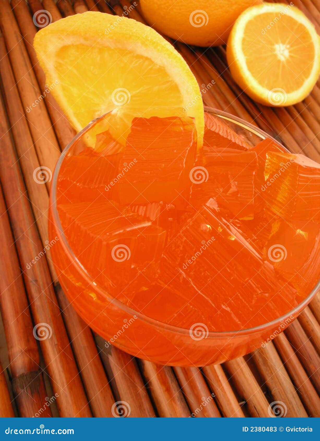 Orange jello dessert stock image. Image of sweet, diet - 2380483
