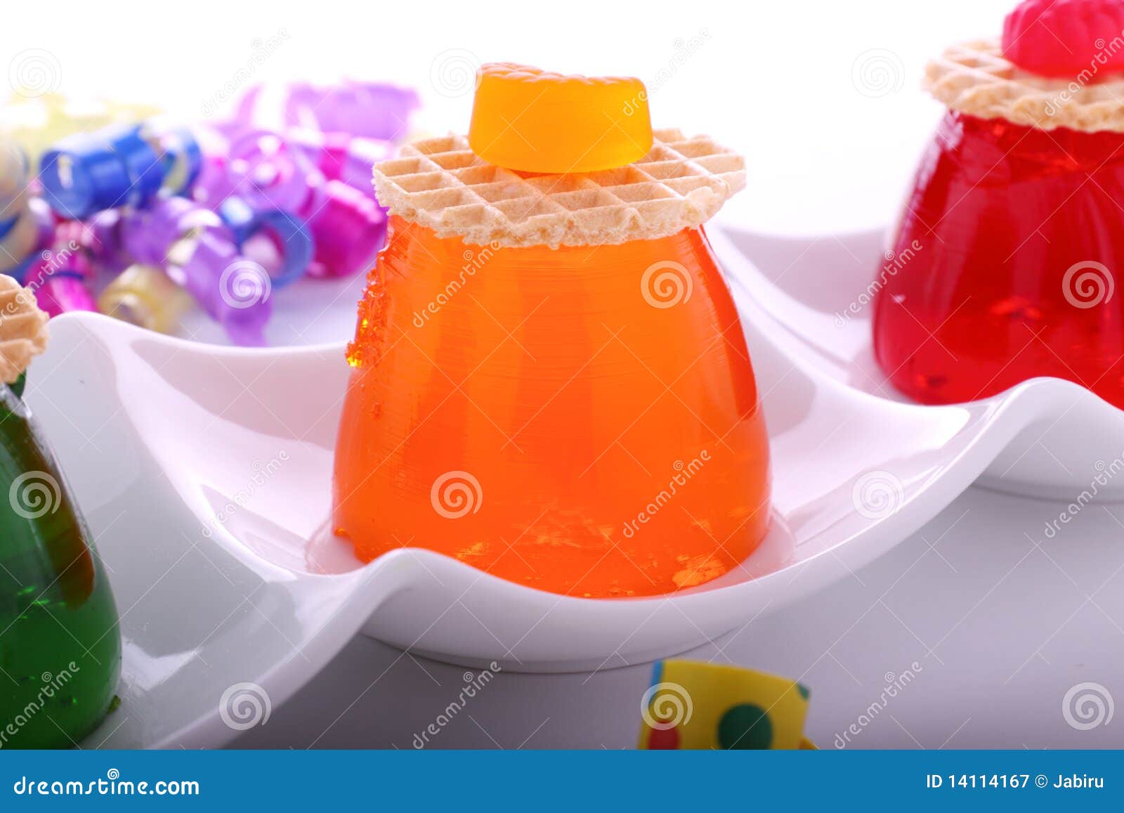 Orange Jelly with Candy stock image. Image of dining - 14114167