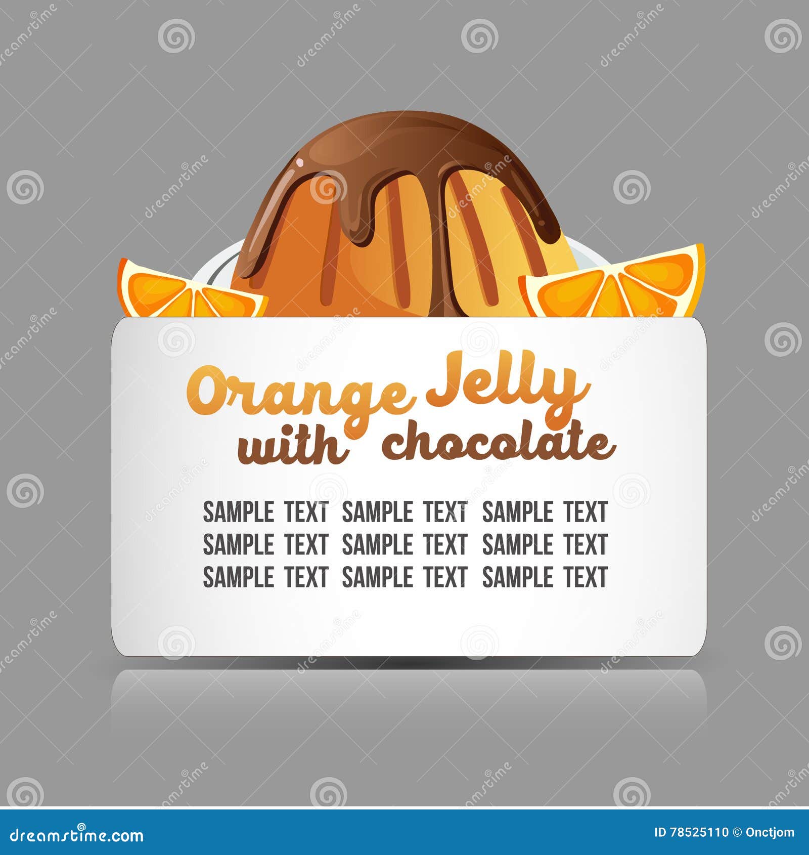 Orange jelly card stock vector. Illustration of candy - 78525110