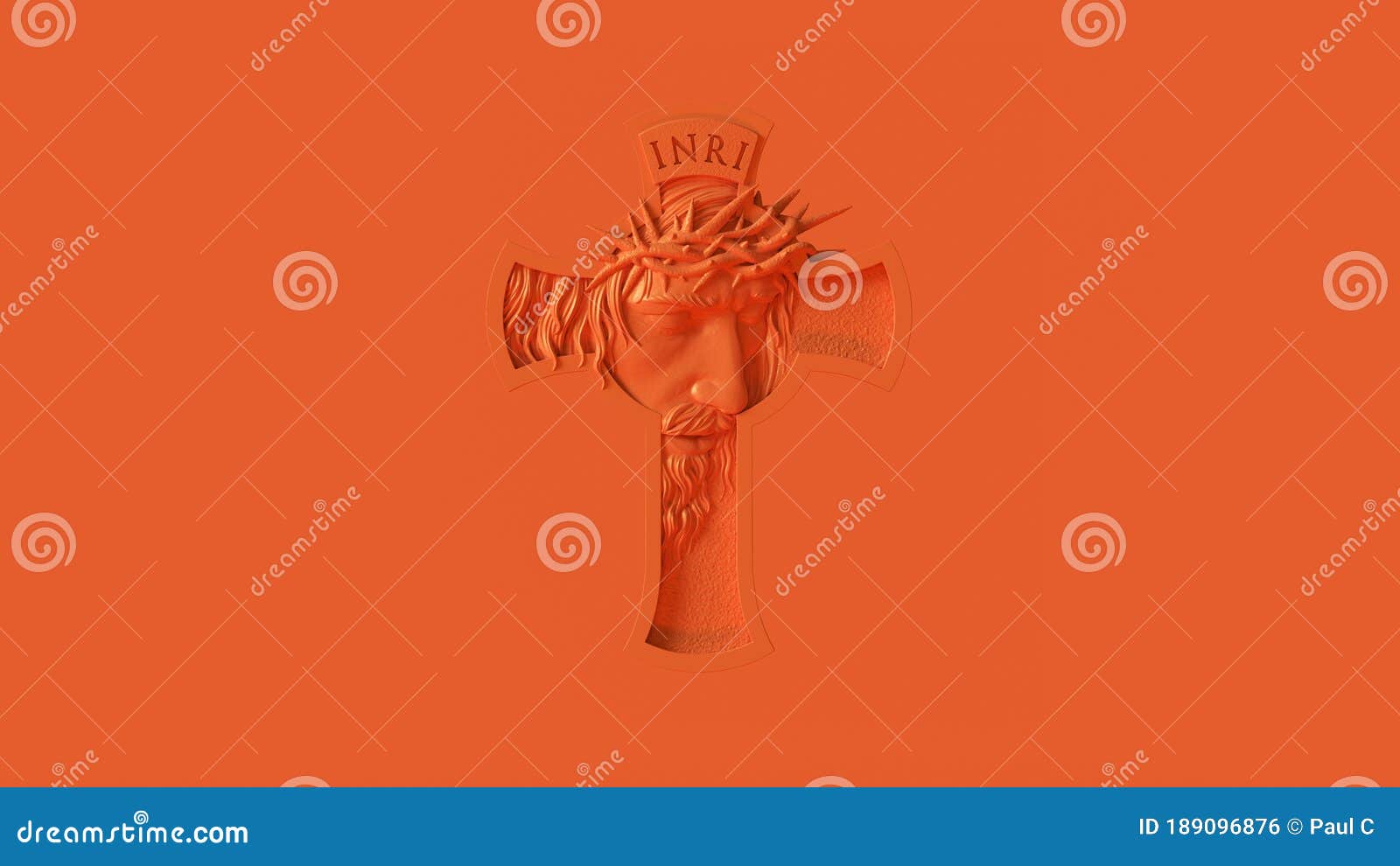 Orange Jesus Christ On The Cross With A Crown Of Thorns Jesus Of ...