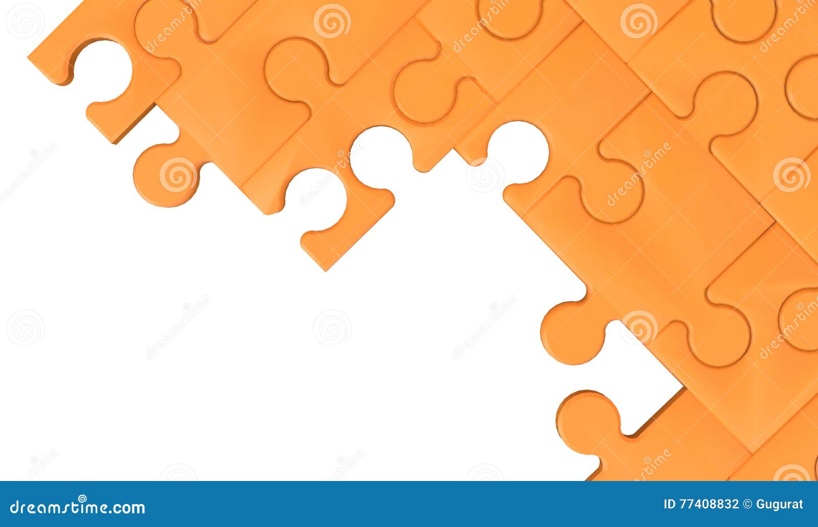 Orange Jigsaw Puzzle Isolated Background Stock Photo - Image of ...