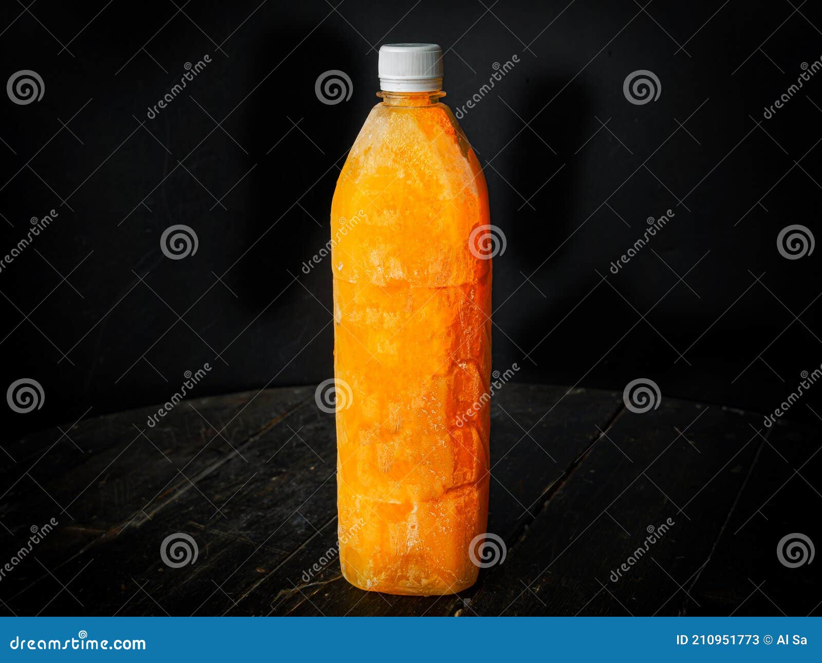 Orange Juice Bottle Ice Cold Stock Image - Image of drop, collection ...