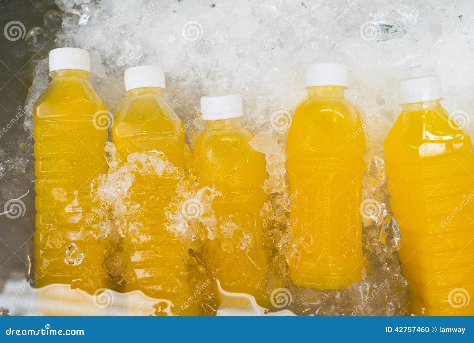 Orange Juice in Bottles on Display for Sale Stock Photo - Image of ...