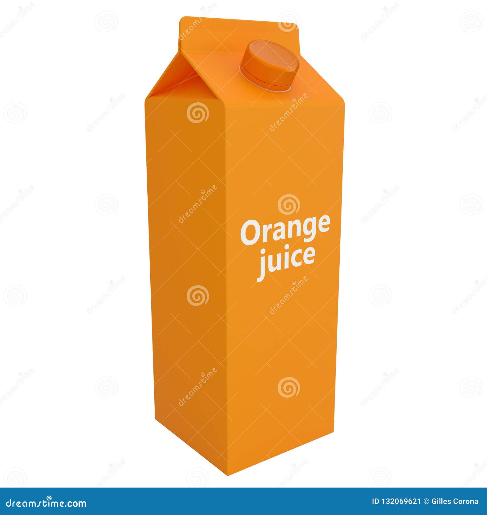 Orange juice stock illustration. Illustration of sachet - 132069621