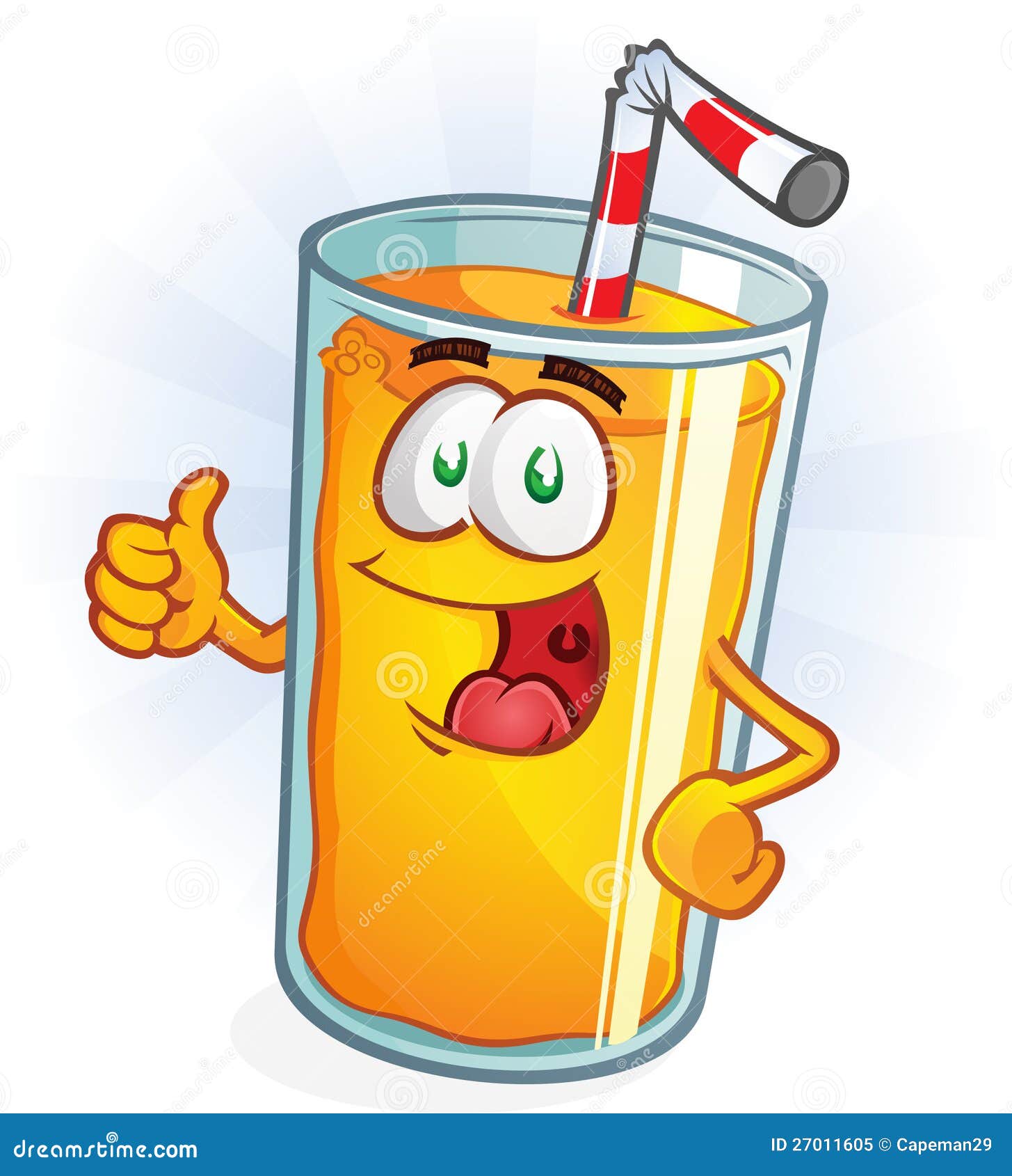 Orange Juice Character Thumbs Up Cartoon Vector | CartoonDealer.com ...