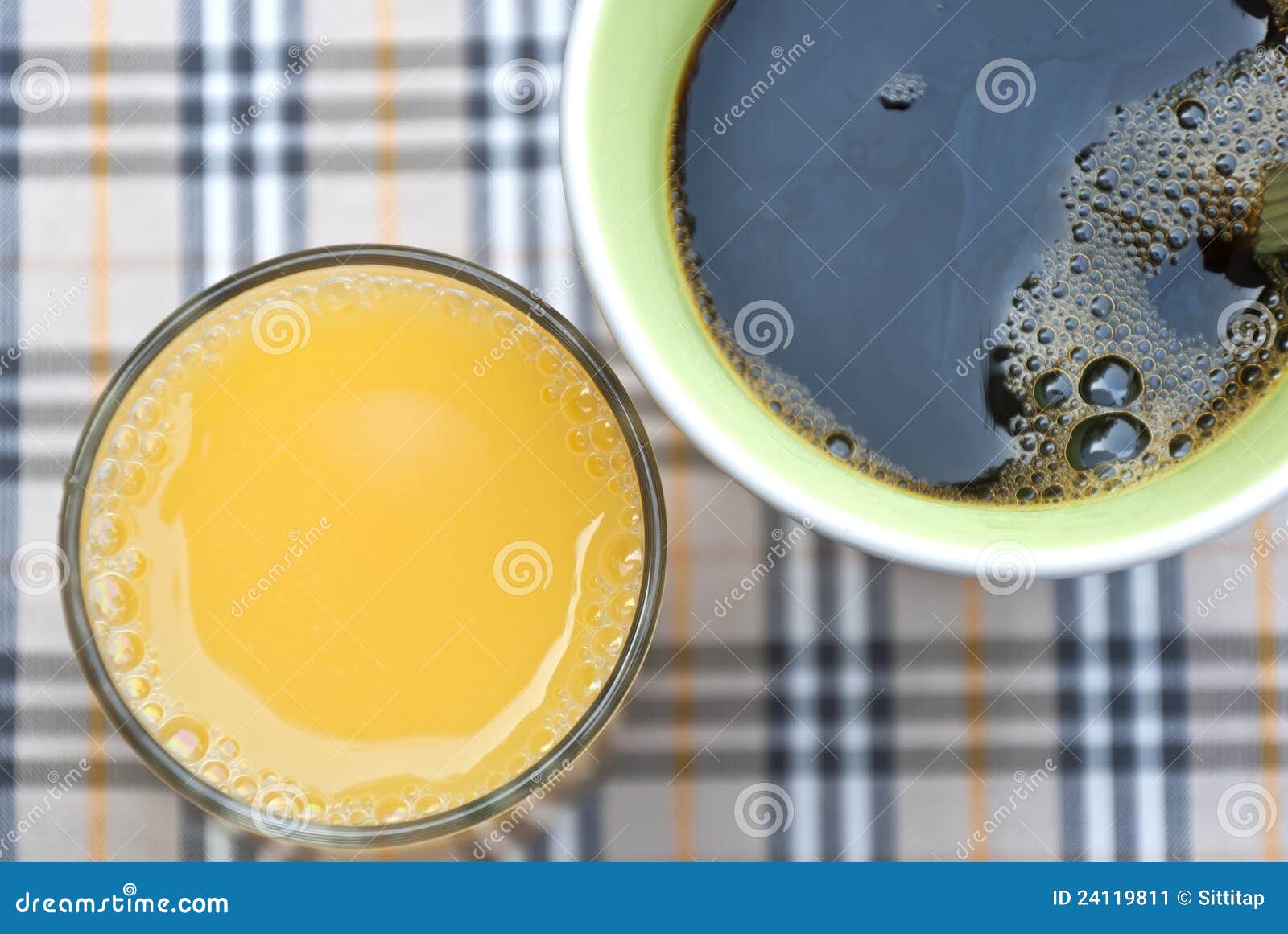 Orange juice and coffee stock image. Image of orange - 24119811