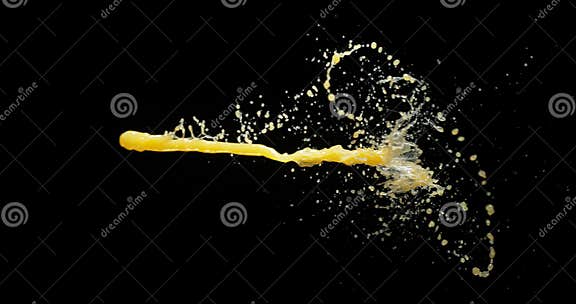 Orange Juice Exploding and Splashing on Black Background Stock Photo ...