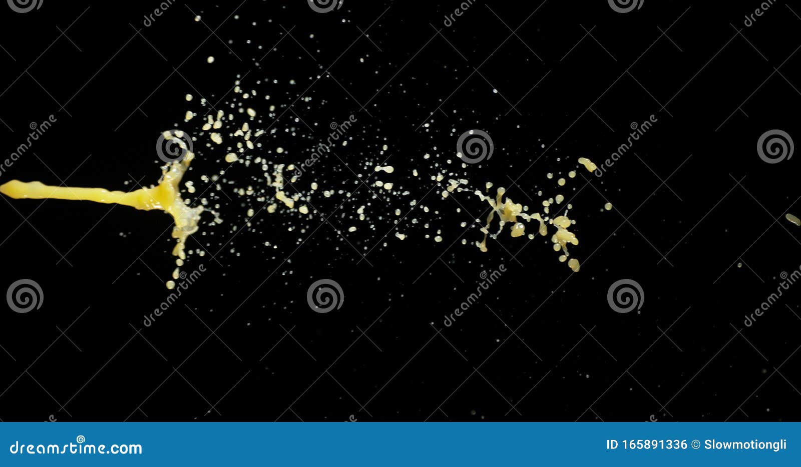 Orange Juice Exploding and Splashing on Black Background, Slow Motion ...