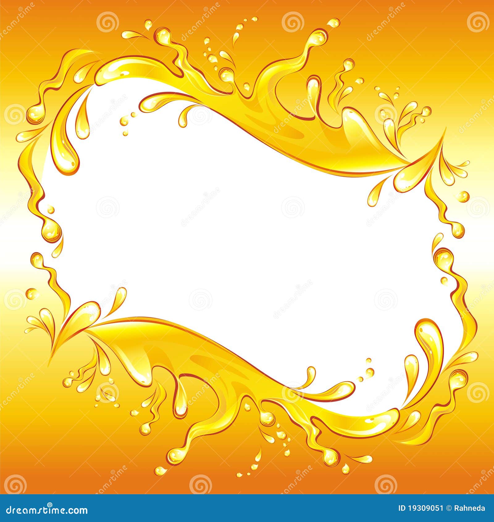 Orange juice frame. stock vector. Illustration of shape - 19309051