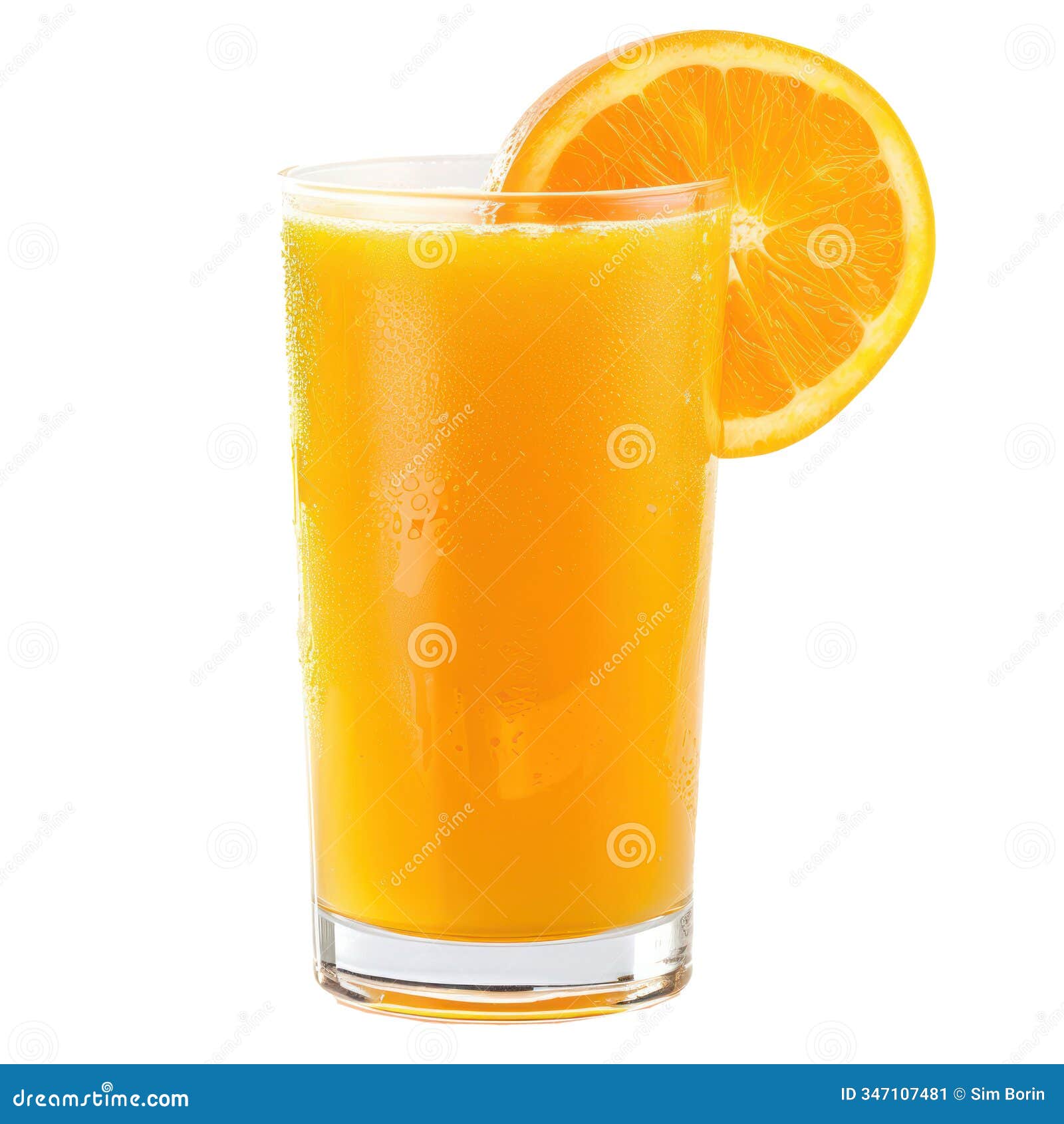 Orange Juice Front View Isolate on Transparency Stock Illustration ...